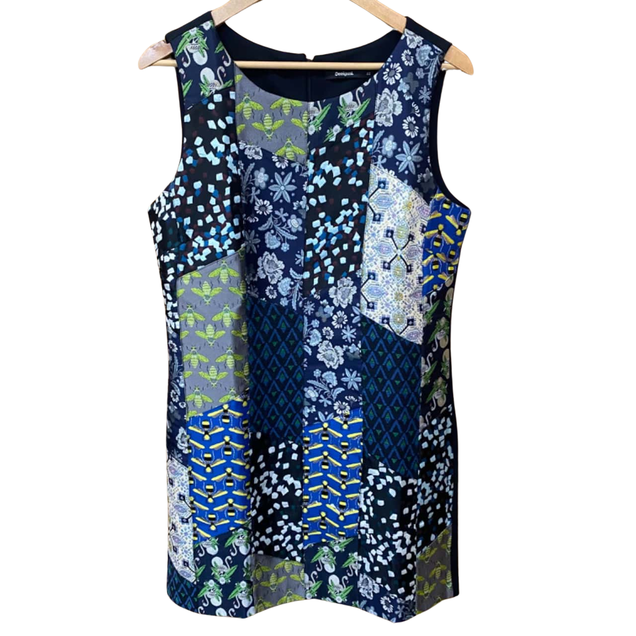 Desigual Black Multi Pattern Sleeveless Dress Size 44
