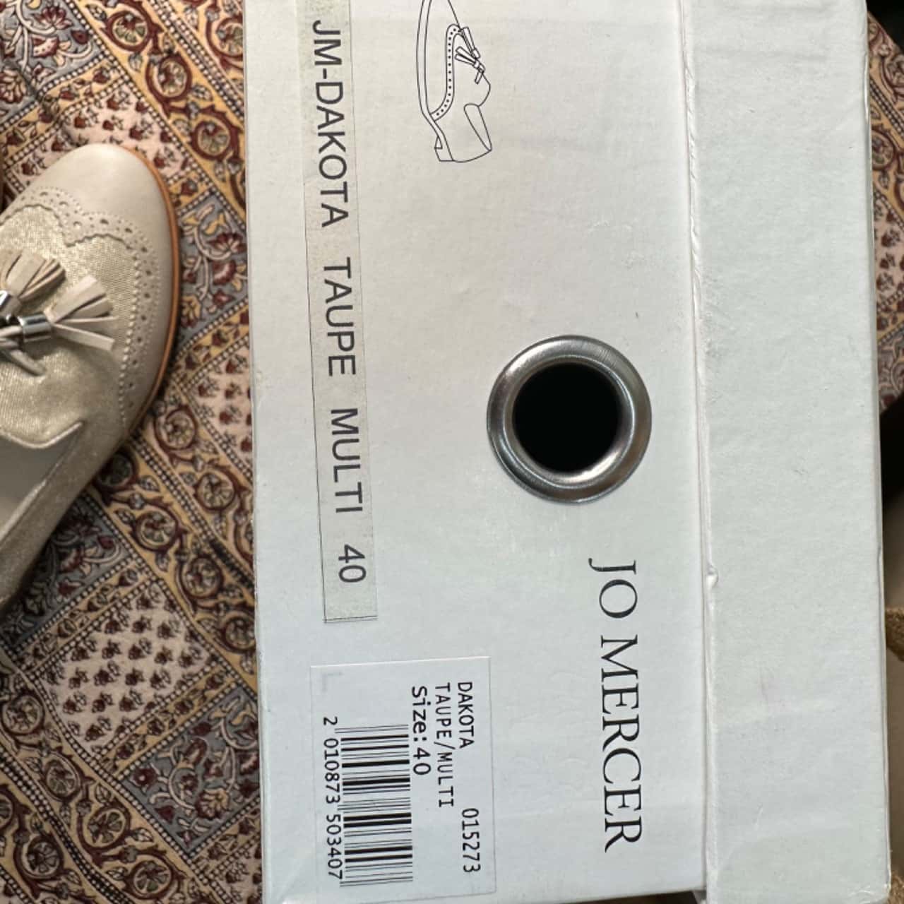 NEW IN BOX Jo Mercer Taupe Leather Loafers Size 40(s)