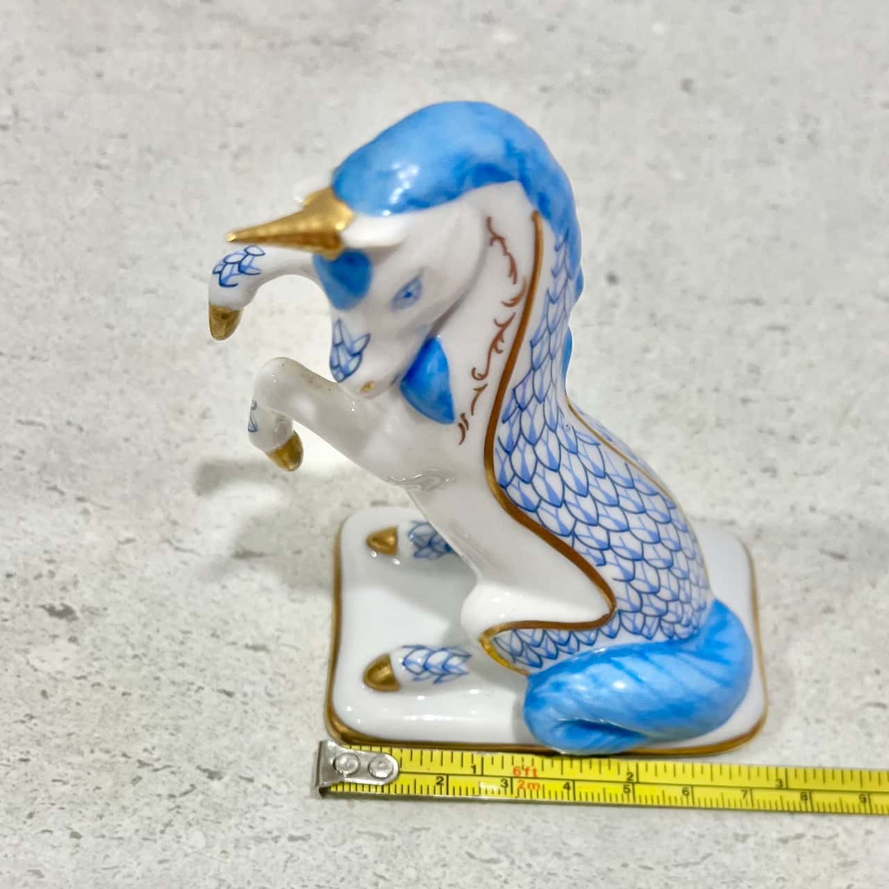 Vintage 1991 Franklin Mint Gold Overlay Porcelain Overlay Unicorn
