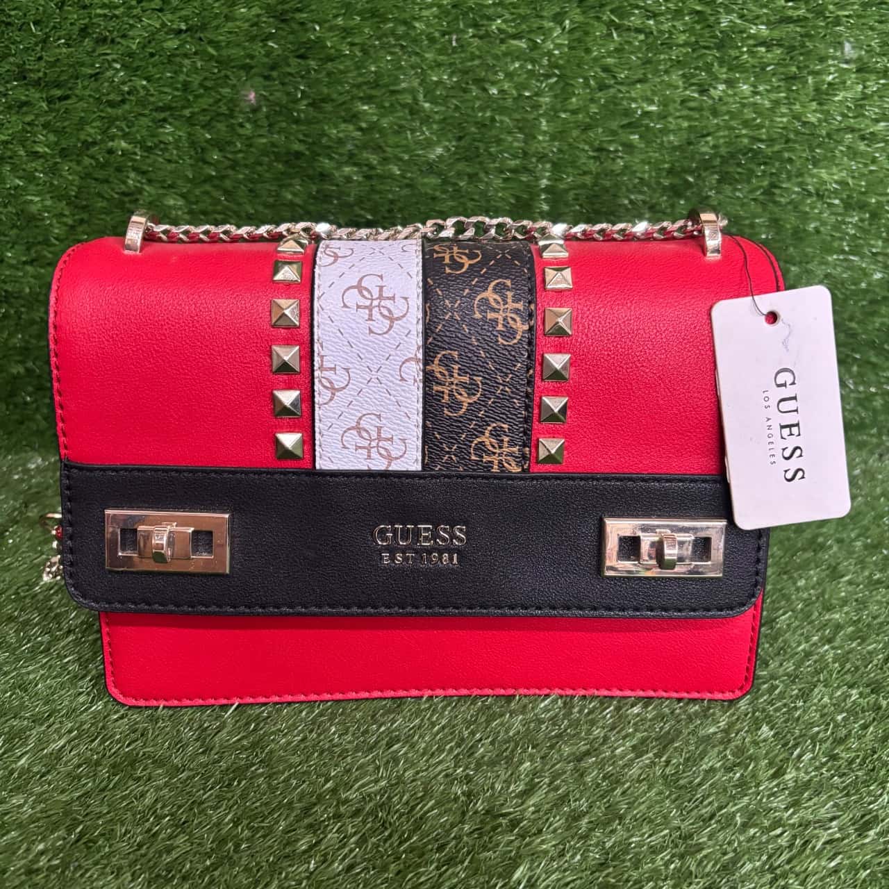 Guess Red & Black Bag (New)(s)