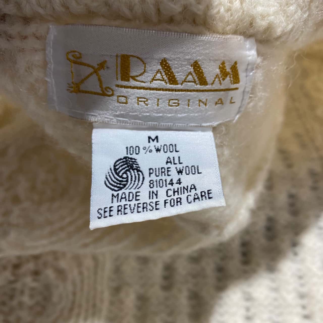 Vintage RAAM Wool Womens Size M Cardigan Cream (s) - Used Good | Salvos ...