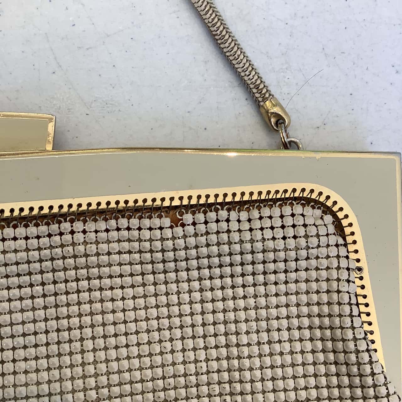 Glomesh Womens Mesh Purse Beige/Gold Colour(s)