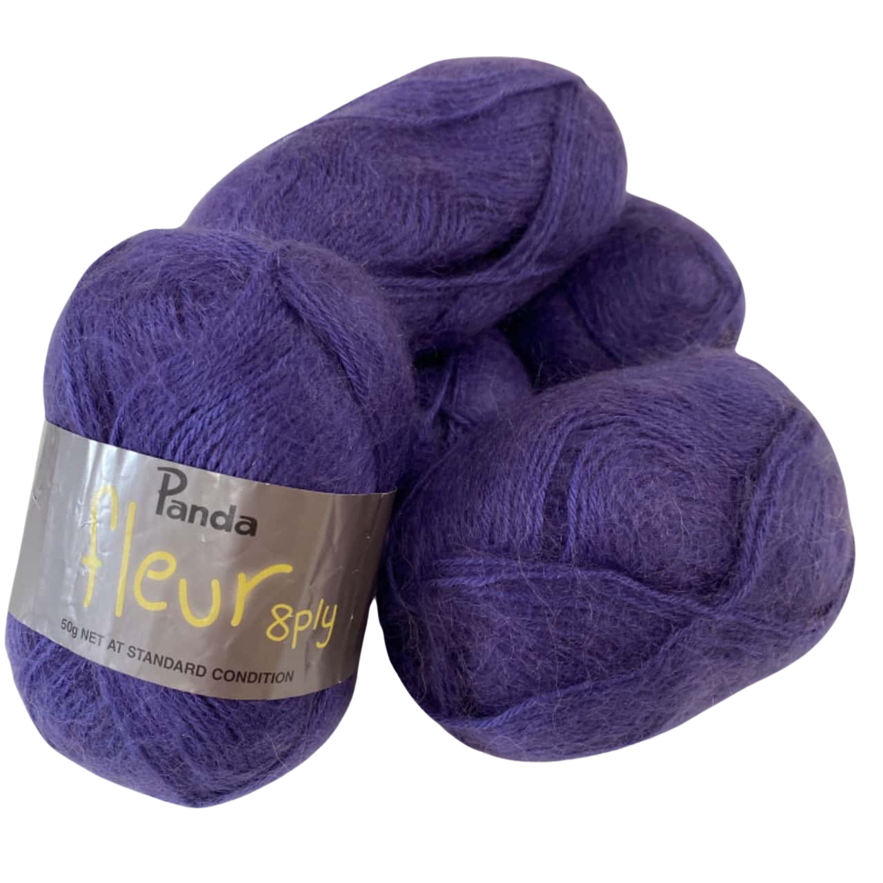Panda Fleur Mohair Yarn 8 Ply Purple 5 Balls(s)