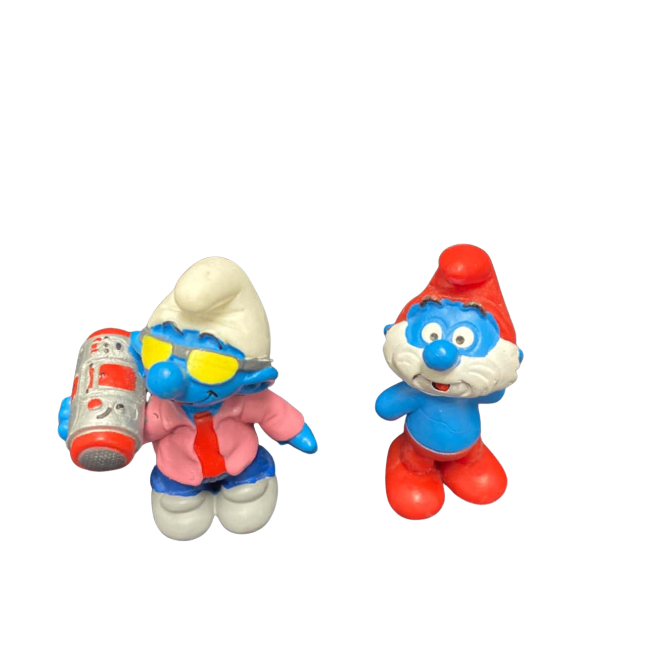 Smiling, Papa Smurf , Vintage Figure And Hip Hop Retired Smurf
