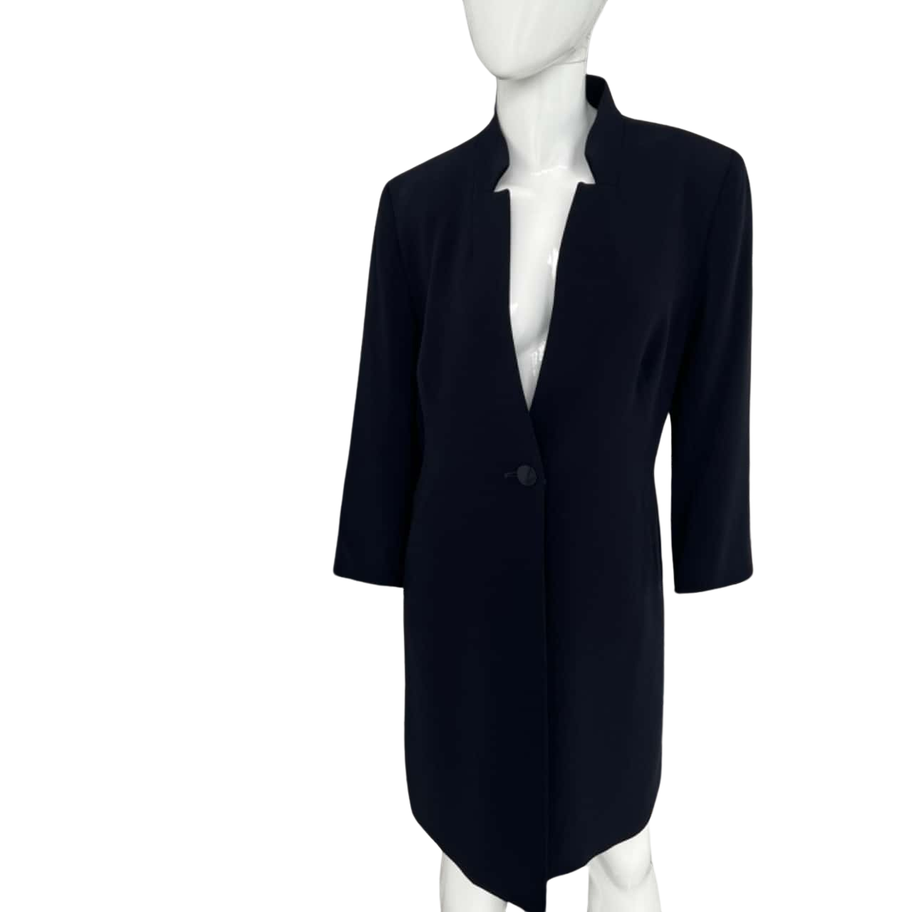 REDUCED Perri Cutten Womens Size S Longline Blazer- Navy Blue (s)