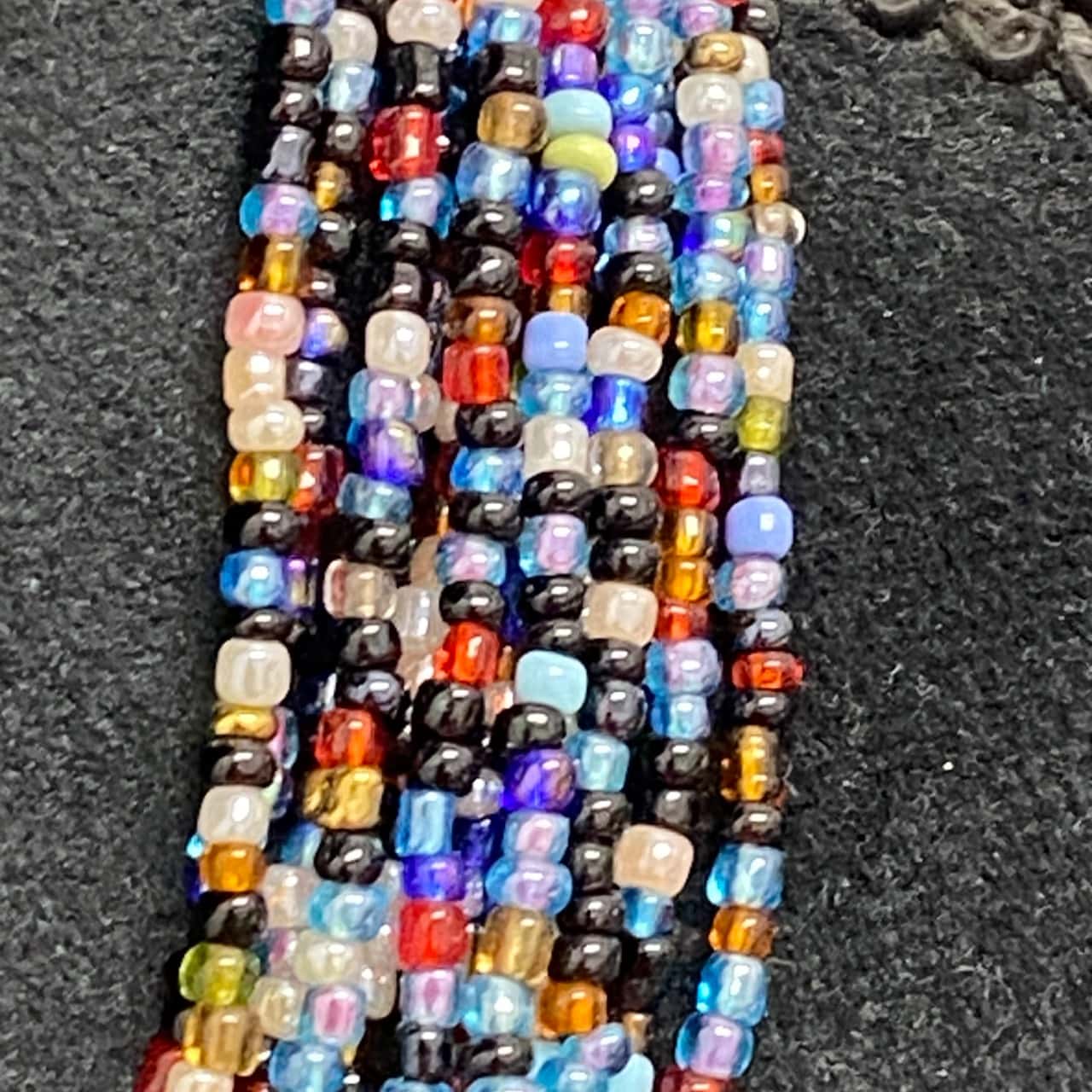 Hand Made Multi Strand Beaded Necklace.