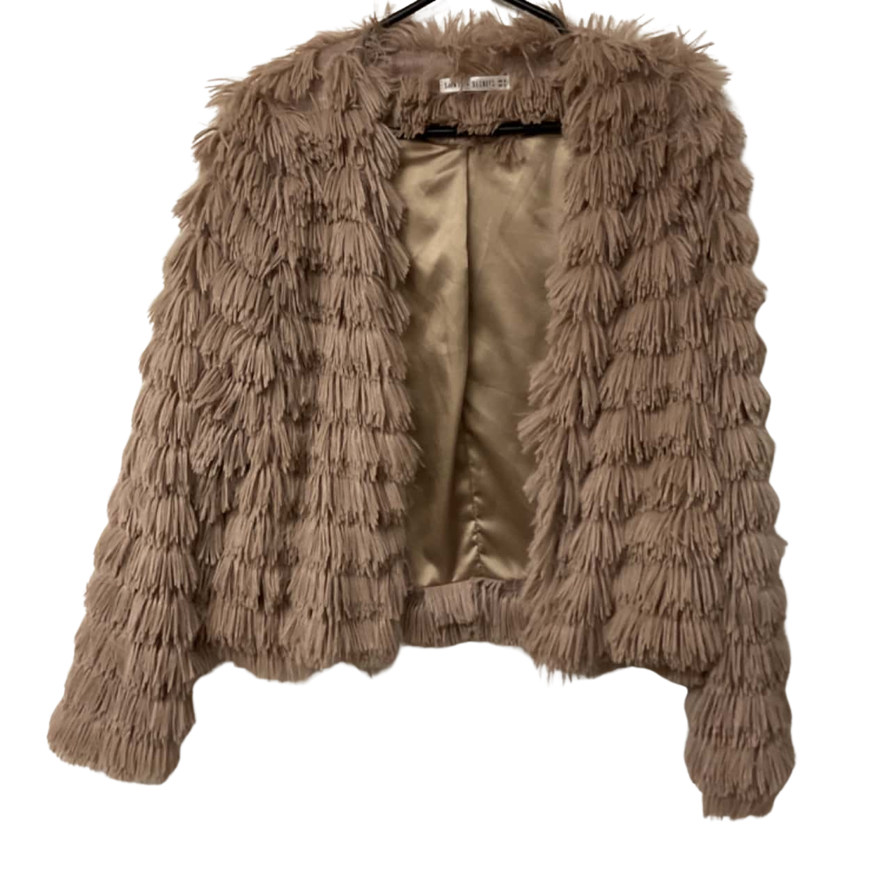 Women’s Saints + Secrets Size 8 Pink fringe jacket