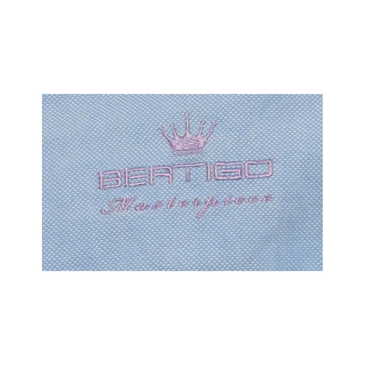 Bertigo Mens Size L Printed Long Sleeve Shirt Blue (s)