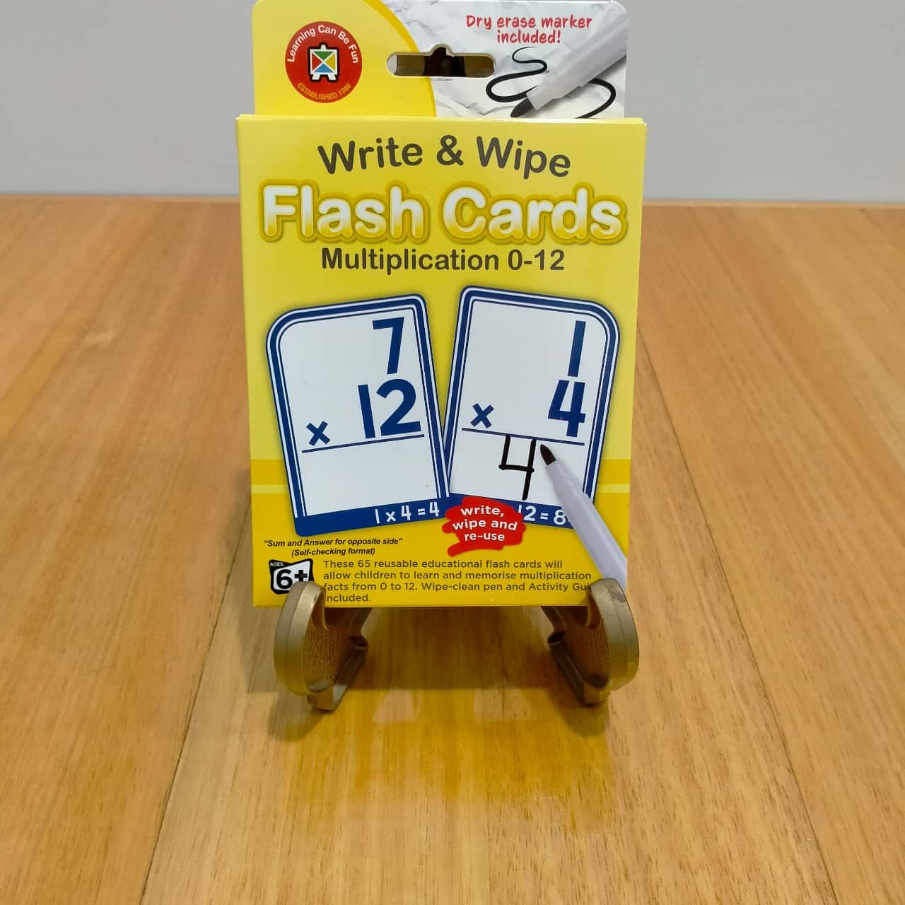 Learning Can Be Fun, Write & Wipe Flash Cards, Multiplication 0-12 - New