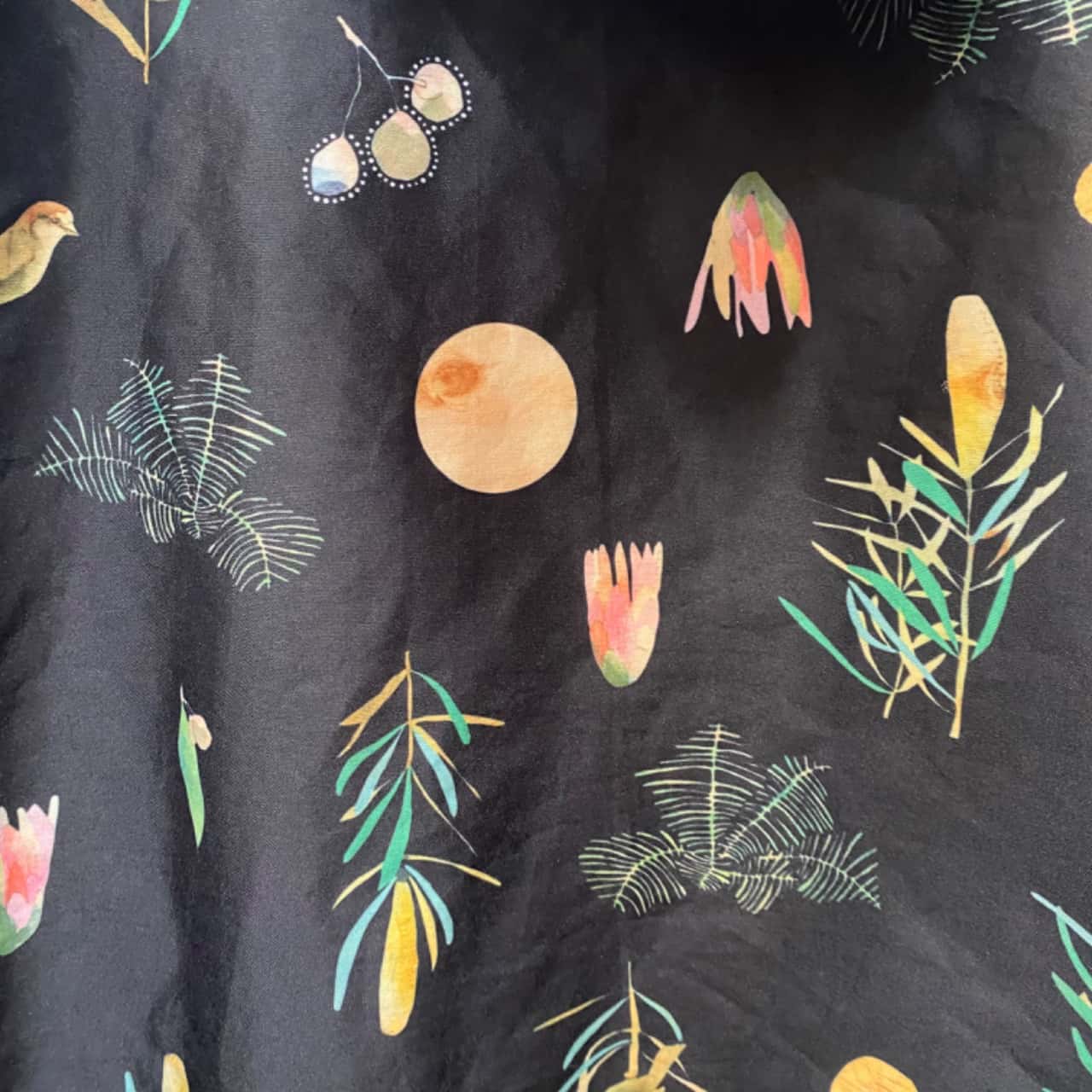 Dena Kinter x Gorman Black Print Rain Jacket Size S/M (s)