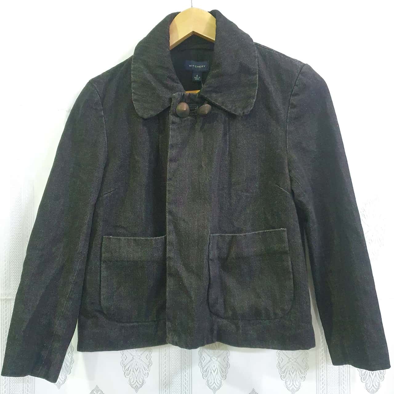 Witchery Womens Denim Jacket Black (s)