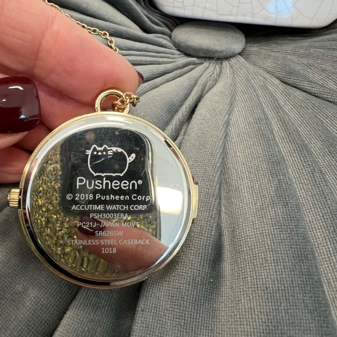 PUSHEEN Cookie Watch Necklace on Chain