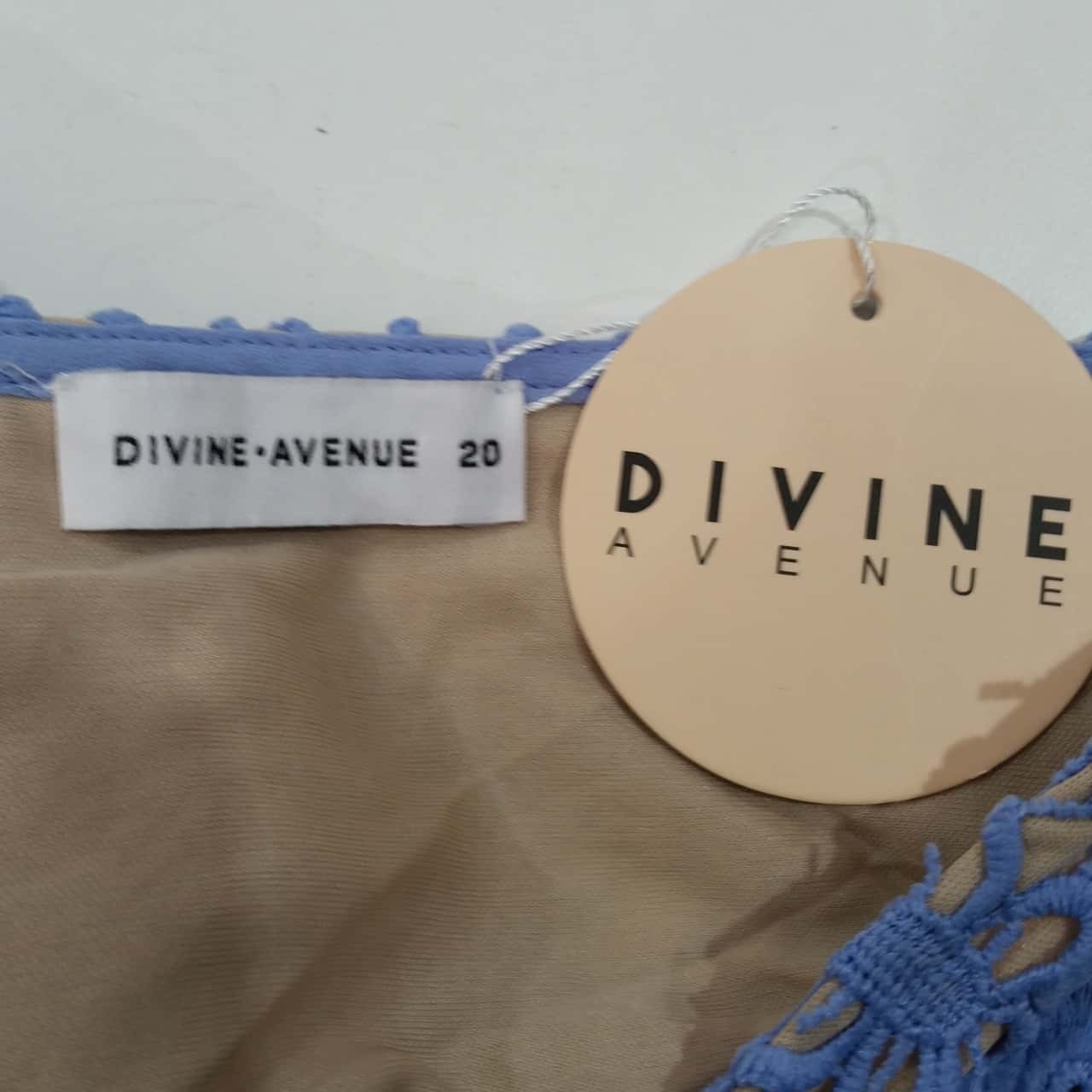 Divine Avenue Womens Size 20 Midi Dress / Sleeveless Dress Blue / Other (s)