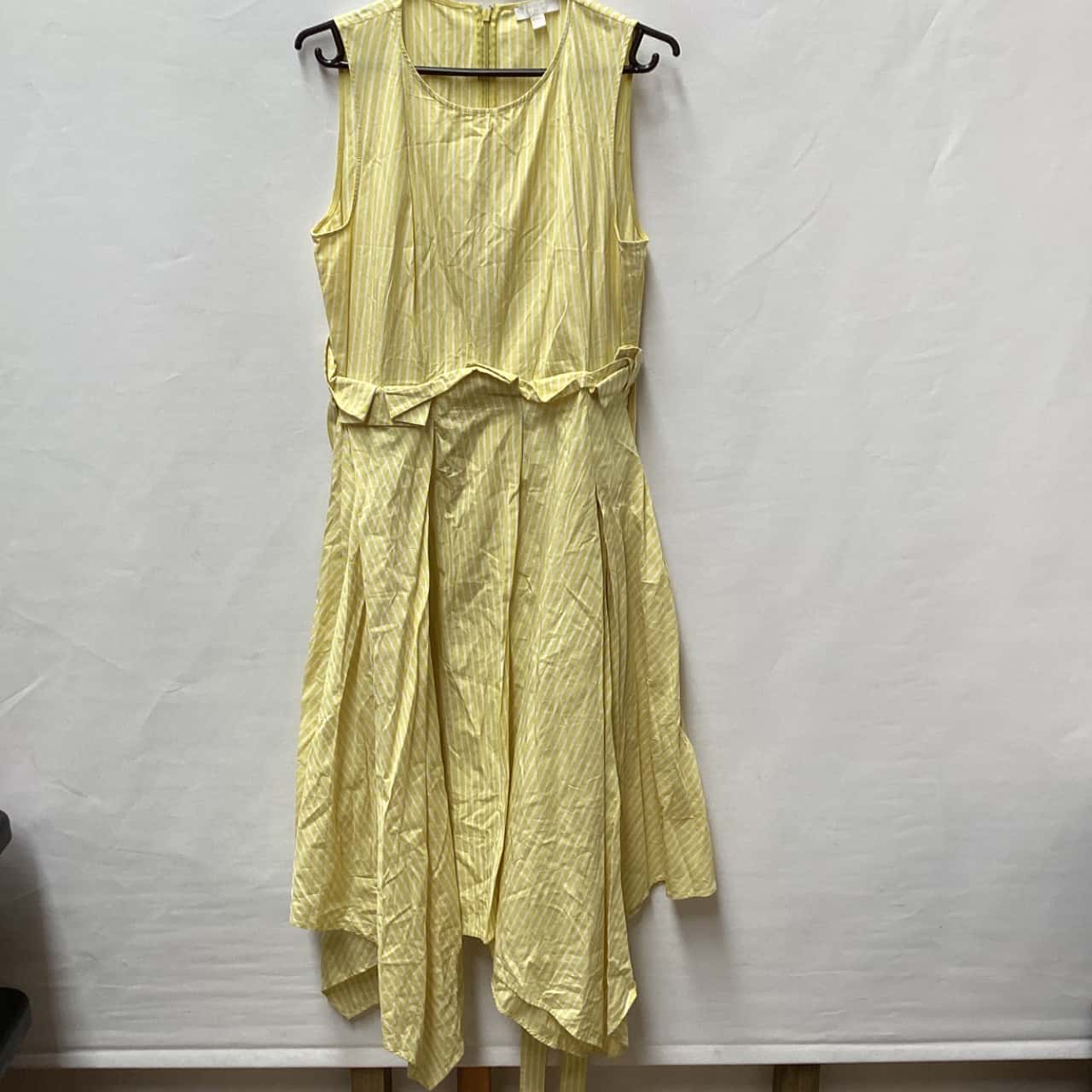 COS Womens Dress Size 42 Striped / White / Yellow(s)