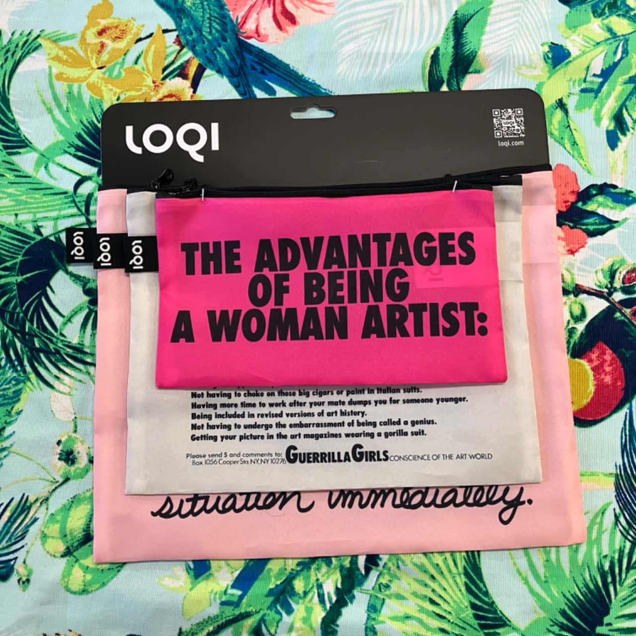 Loqi Women’s Guerilla Girls Recycled Zip Pockets/Pouches(s)