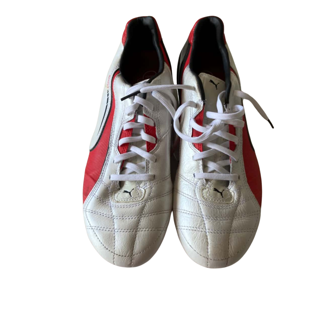 Puma Mens Size 8.5 Black / Red / White Spirit Leather Boots