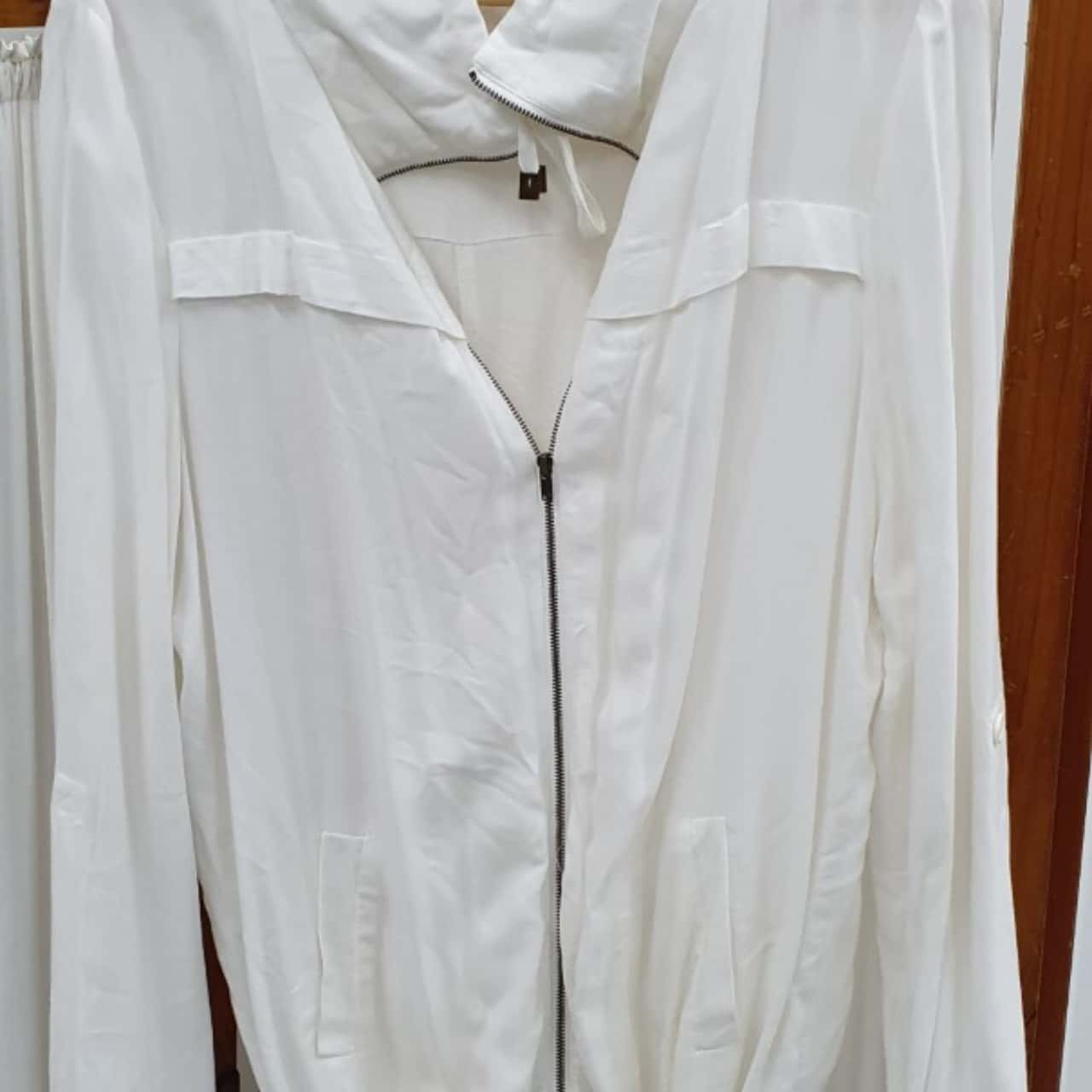 Womens Cream Jacket Brand Capture