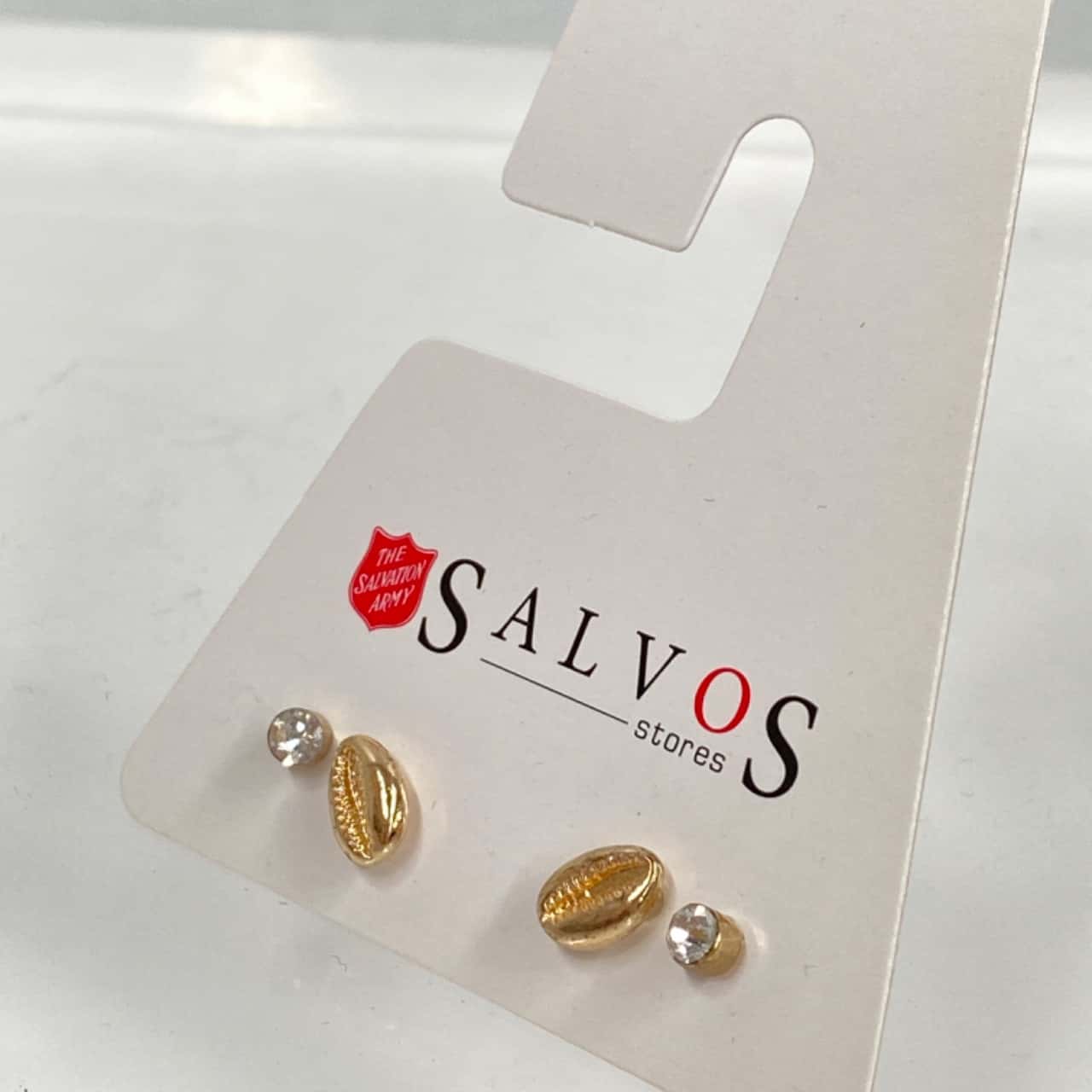 Gold Coffee bean & Diamond Studs(s)