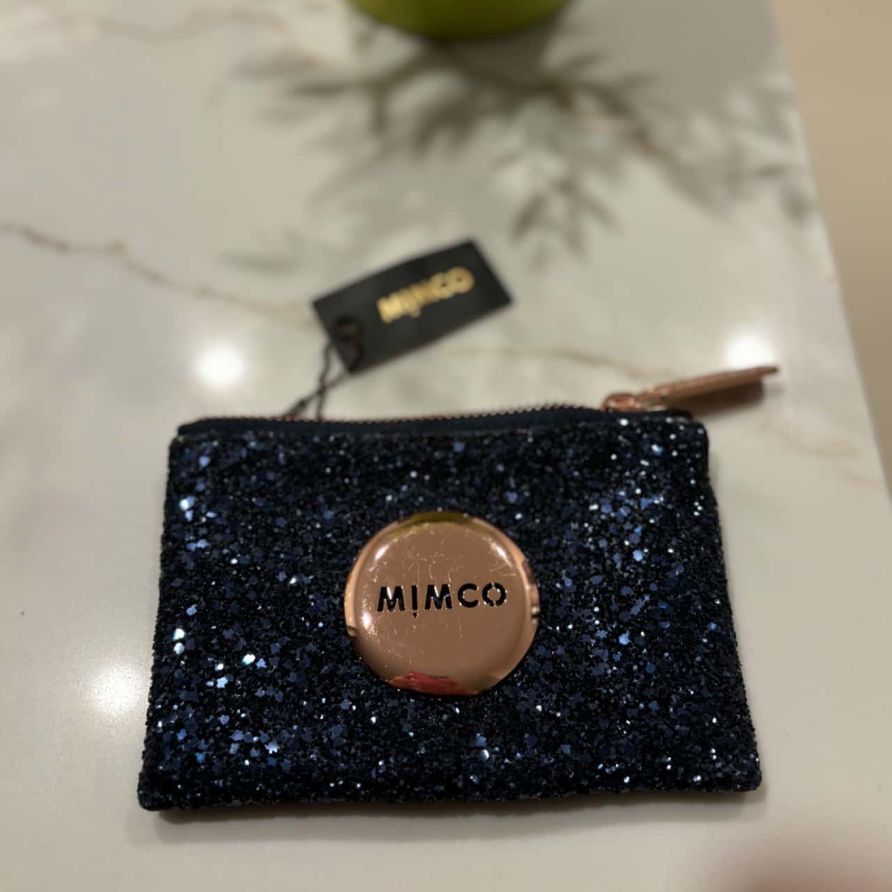 Mimco Women's Ladies Glitter Tiny Sparks Pouch Small Purse with Zip opening