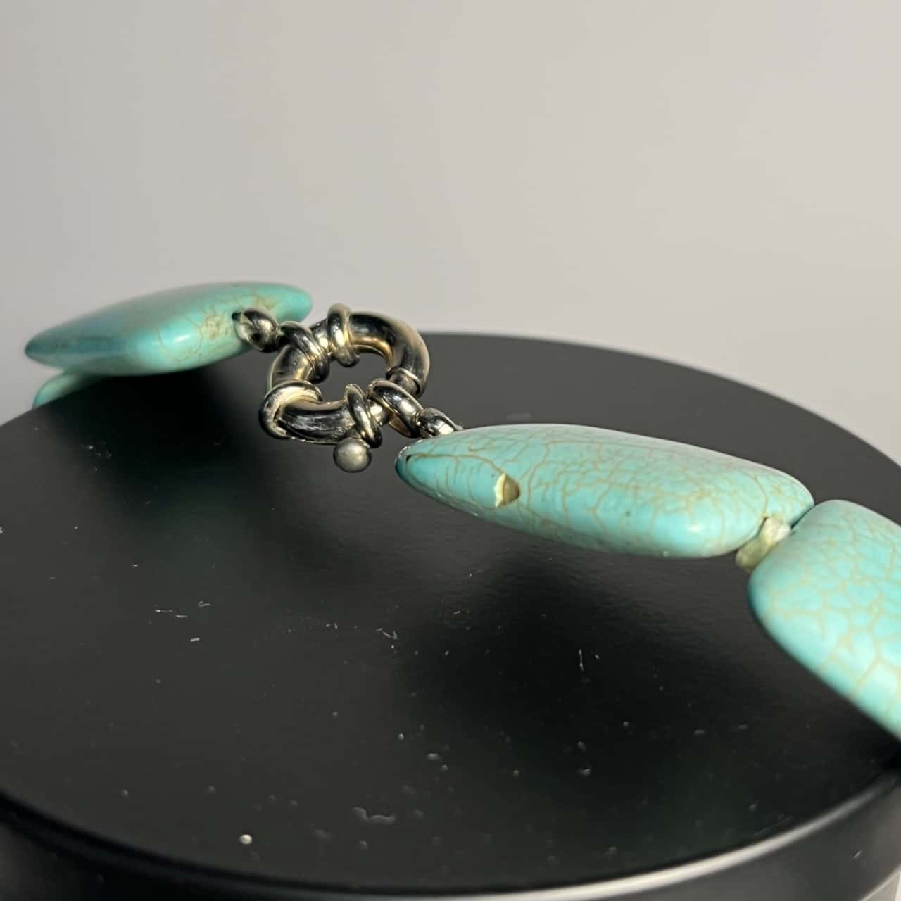 Aqua Chunky Stone Necklace