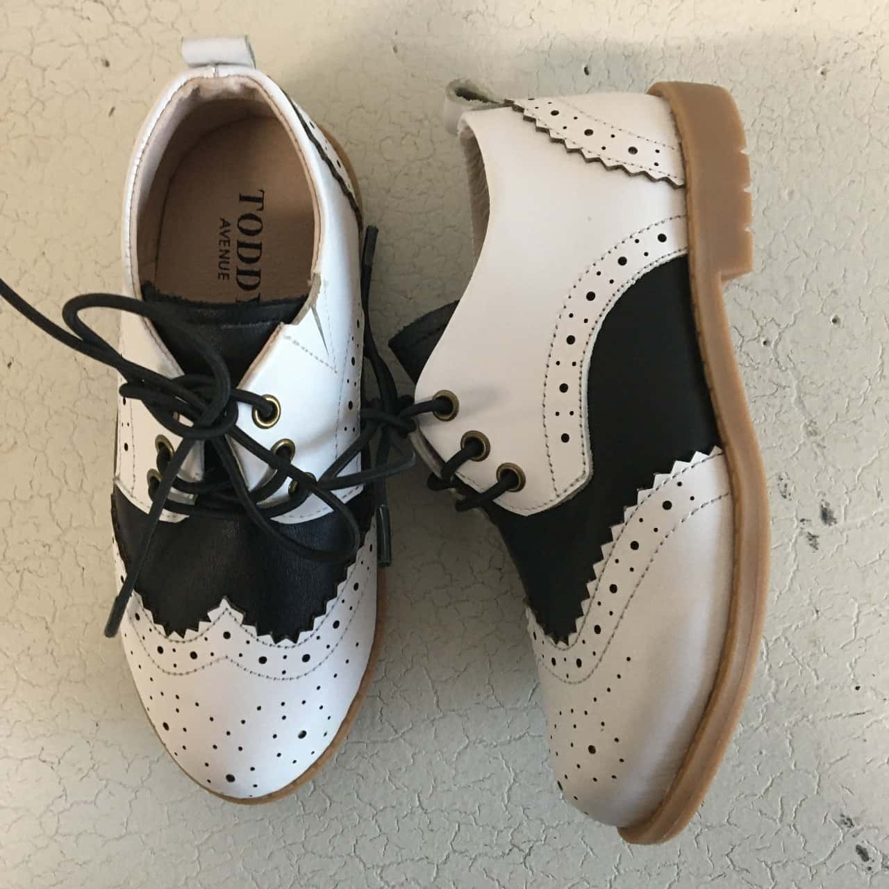 Kids, Toddy Avenue, Black and White, Brogues Shoes, Size 29(s)
