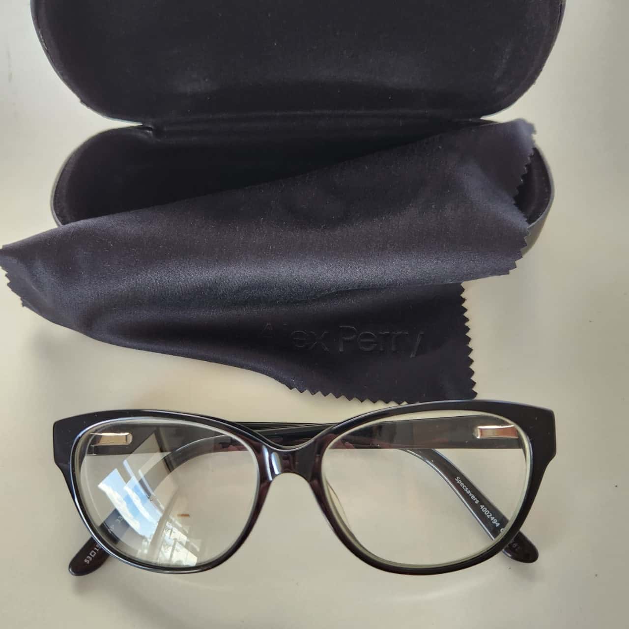 Alex Perry Glasses Reading Frame Black Tiger Pattern