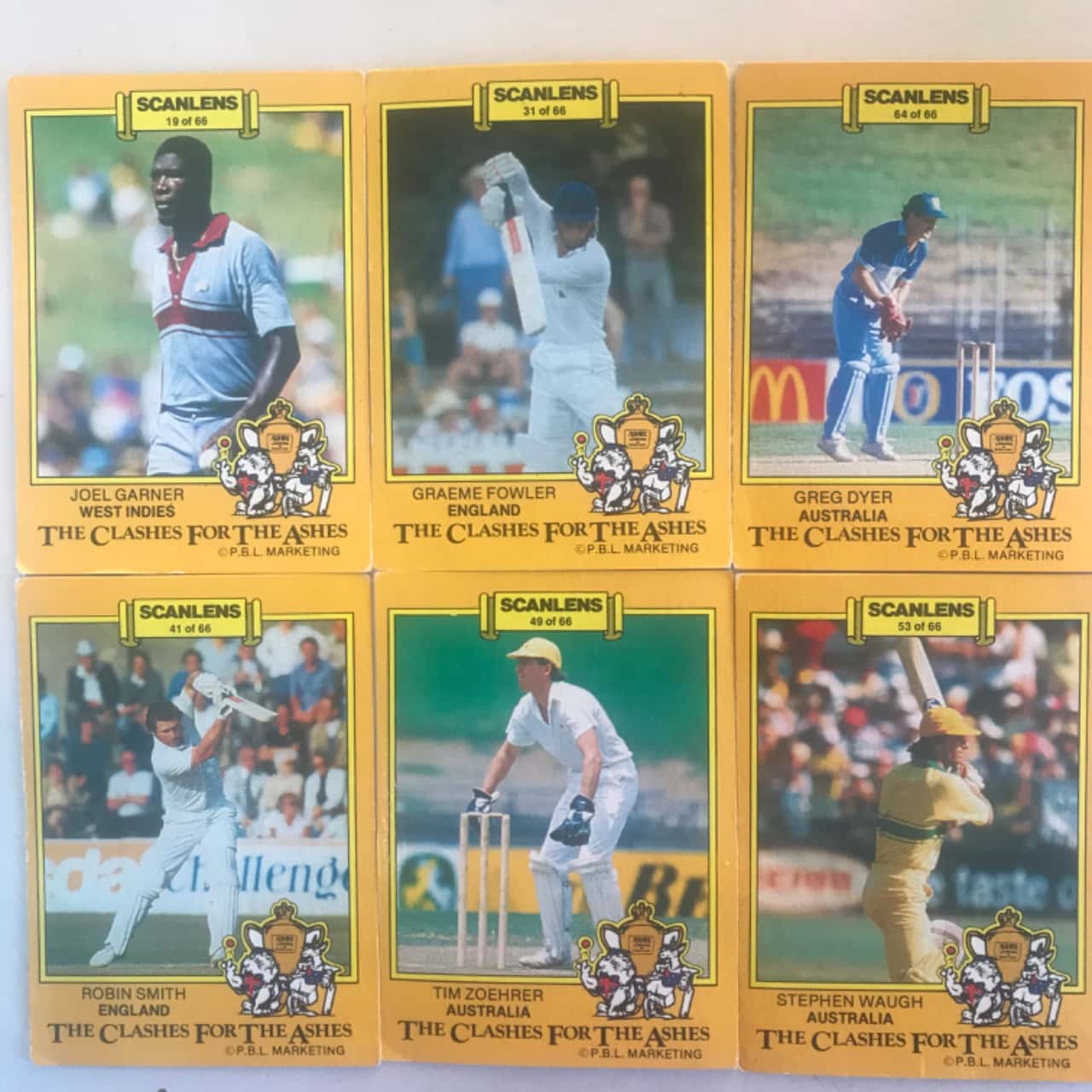 Lot of 13 Scanlens ‘The Clashes For The Ashes’ Cricket Collectors Cards