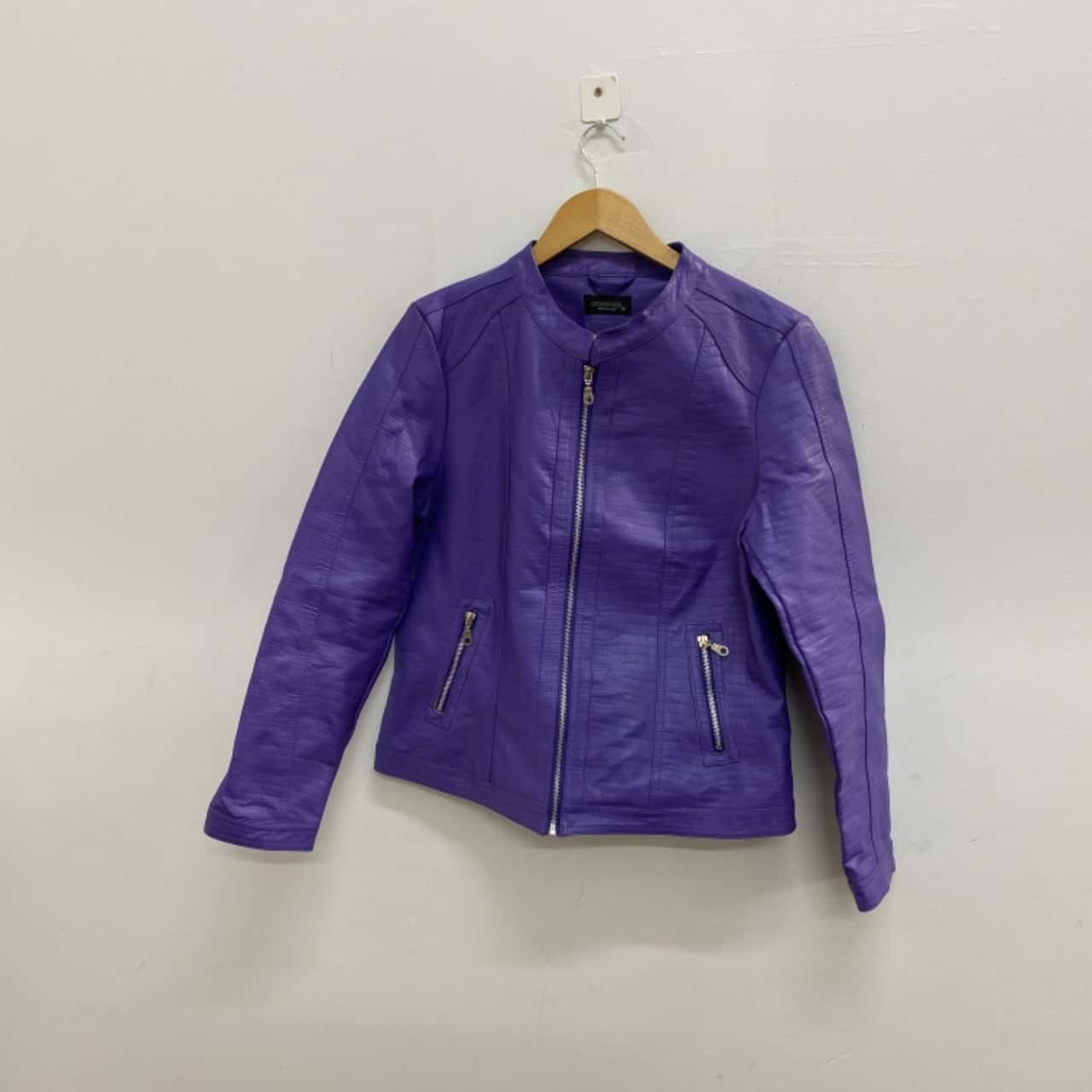 Crossroads Womens Size 16 Biker Jacket Purple (s)