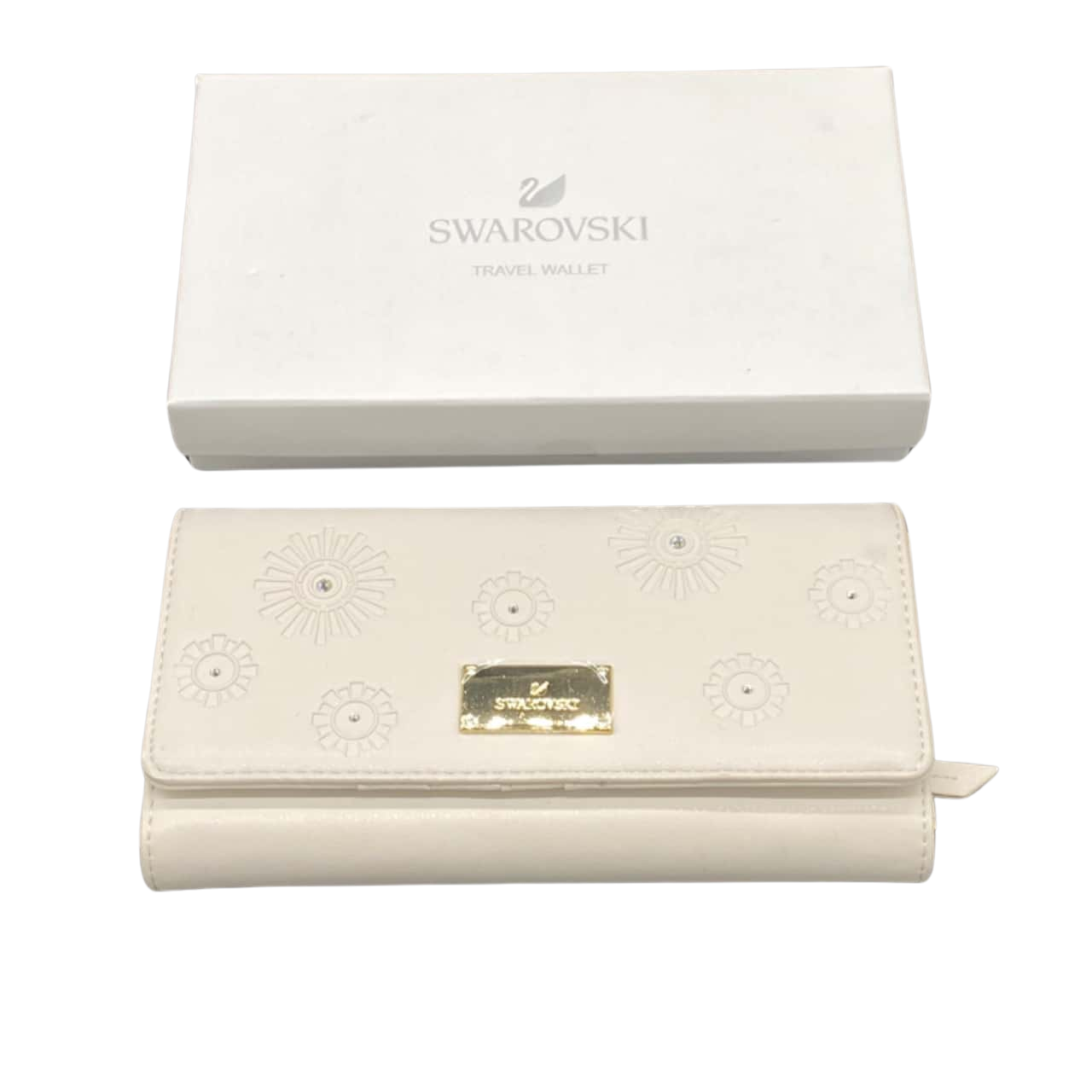 Swarovski Womens Cream Travel Wallet BNWT(s)