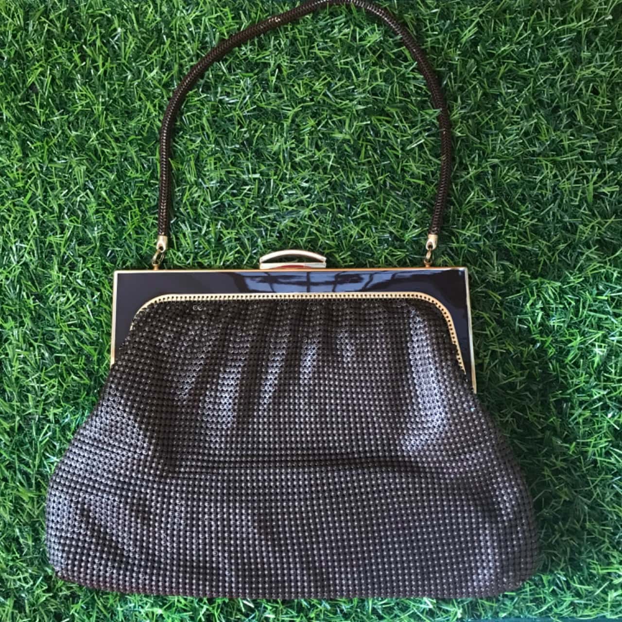 Vintage Chocolate Brown ‘Regal Mesh’ Bag(s)