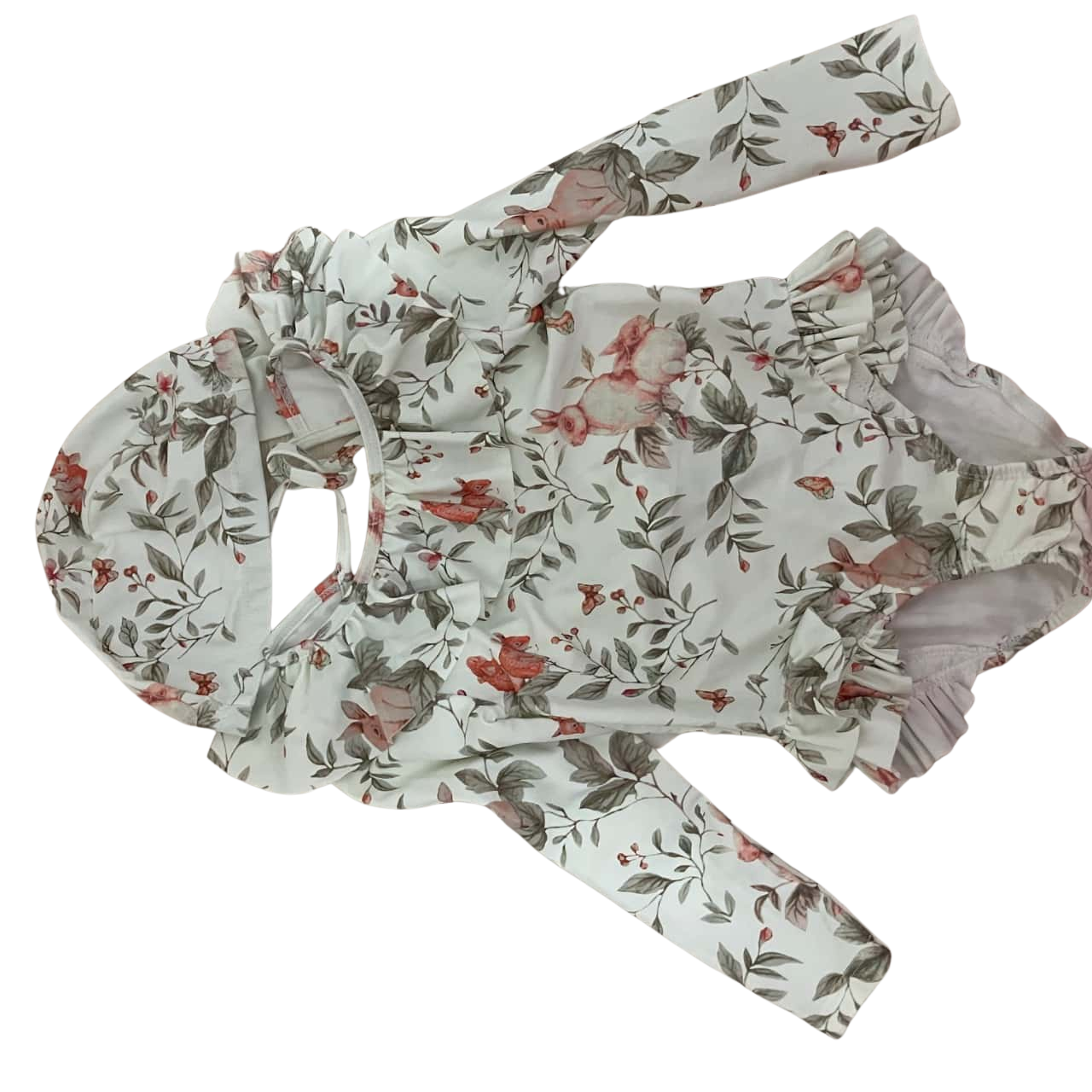 With Love Rustic Rabbit 2pc Swimsuit Kids Size 2-3 Swimwear Animal print