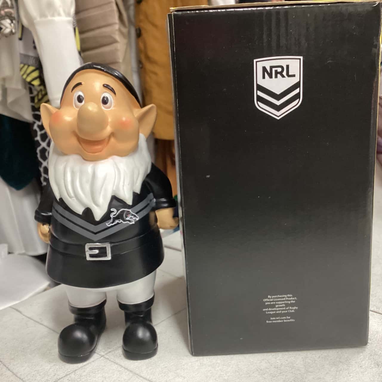 Team Official NRL Penrith Panthers Mini Polyresin Garden Gnome 18cm
