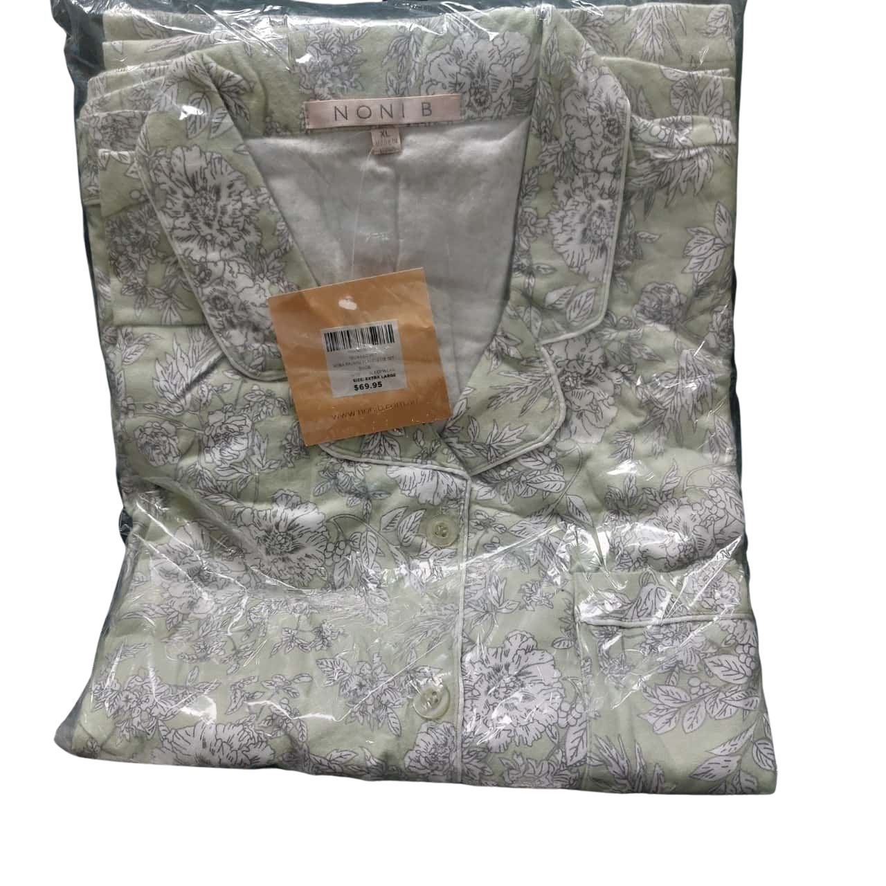 Noni B Nora pajama flanelette set sage(s)