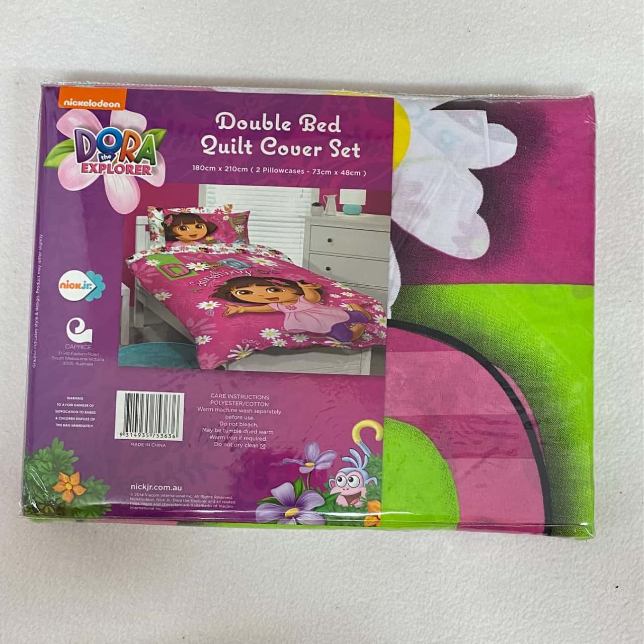 Dora the Explorer Double Bed Quilt Cover Set with 2 PillowCases