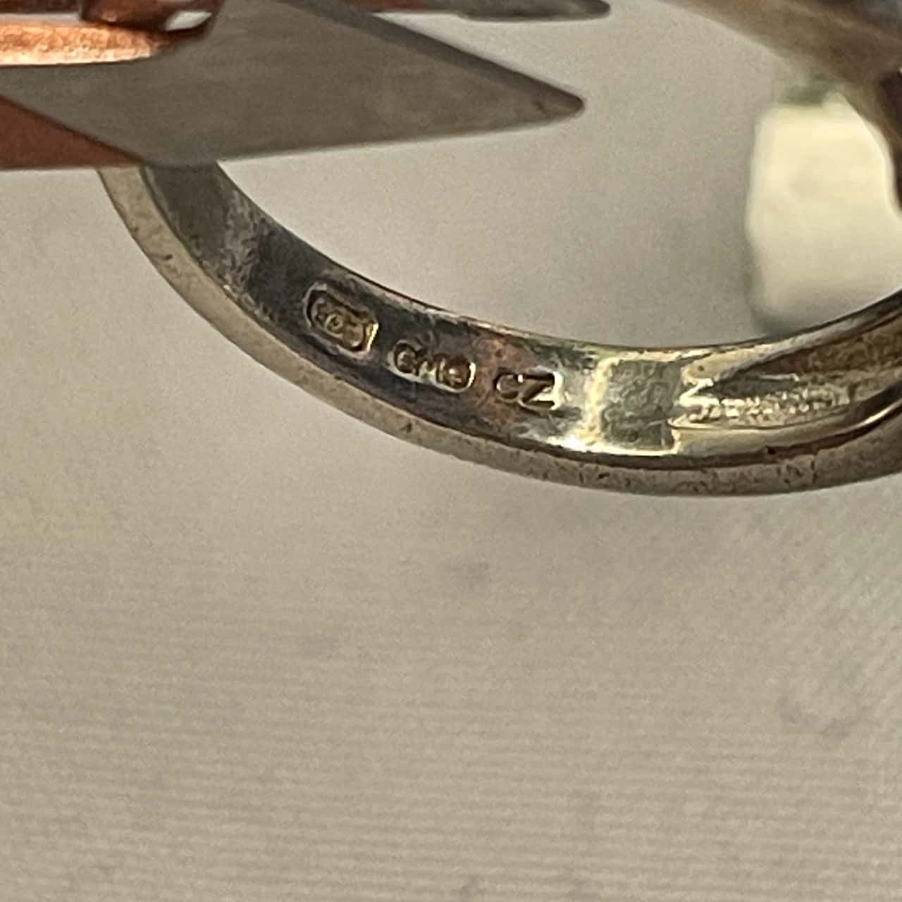 Women's Ring Marked 925 Round CZ