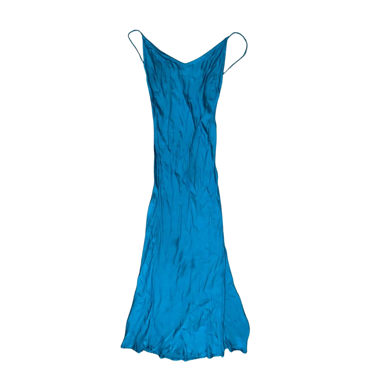 Turquoise Lane the Label Blue Slinky Slip Midi Dress Size 8(s)
