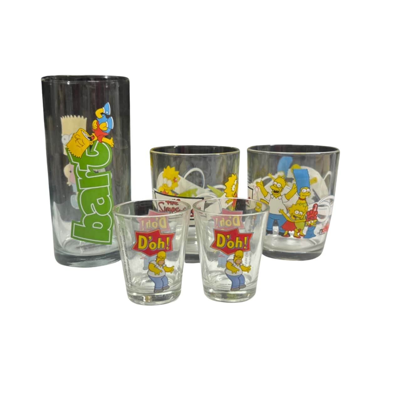 Set of five Simpson glasses bundle