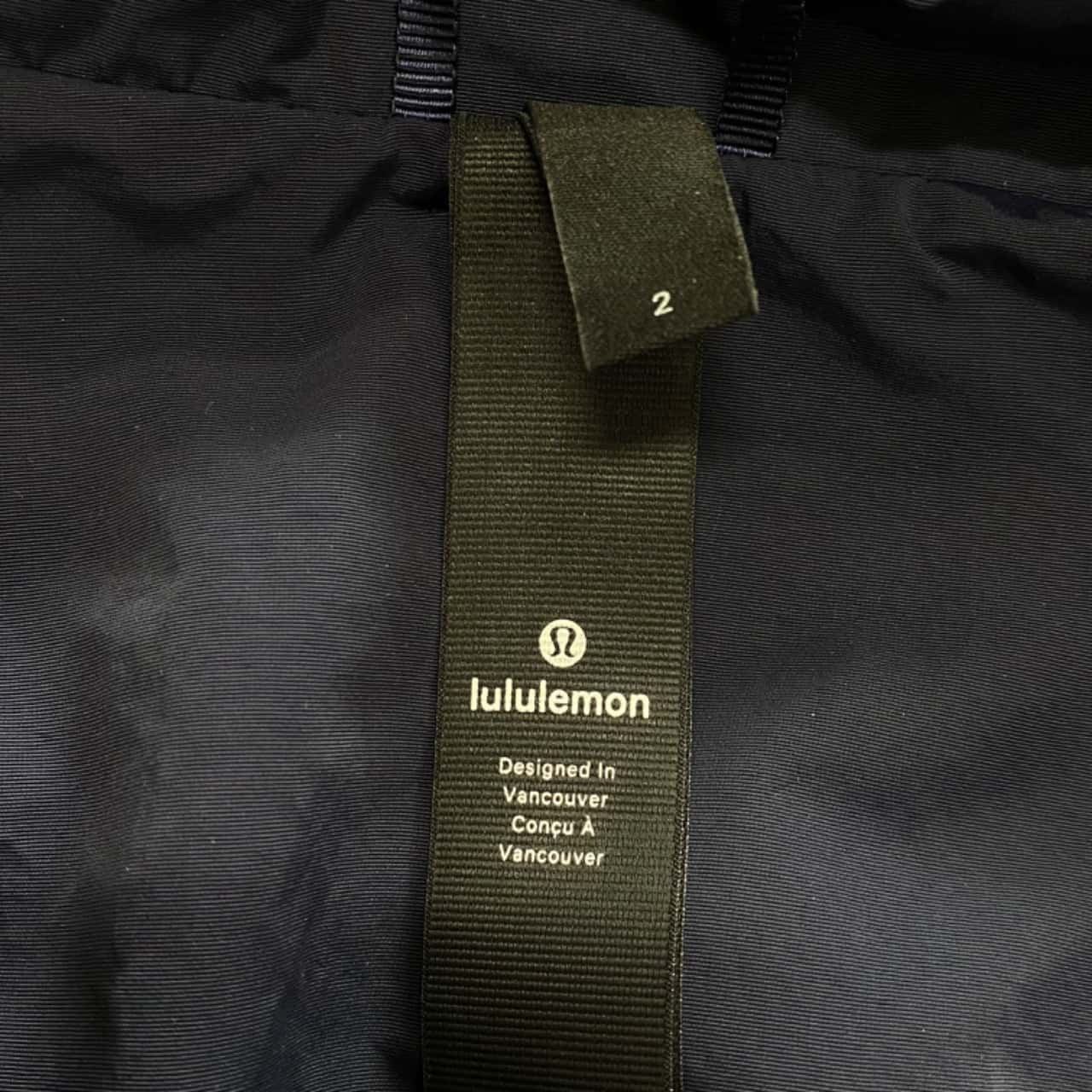 Lululemon Navy Blue Zip-Up Jacket Size 2
