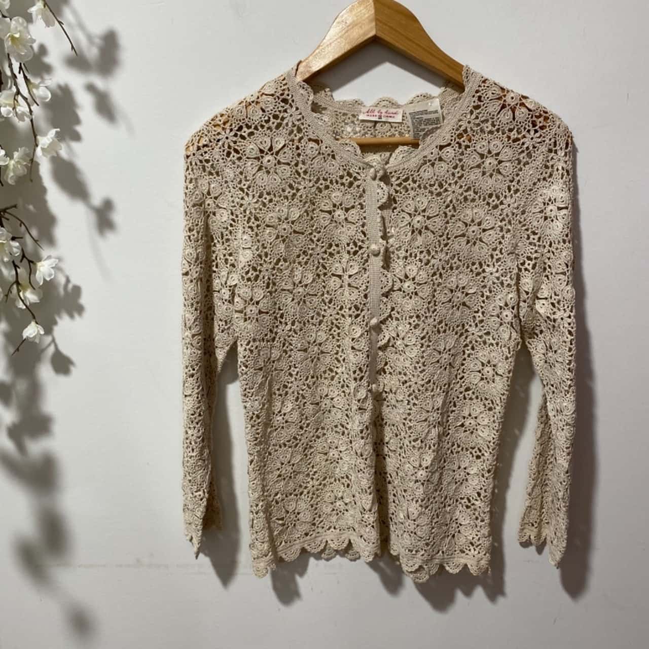 Hand Crochet Top Womens Size 16 (s)