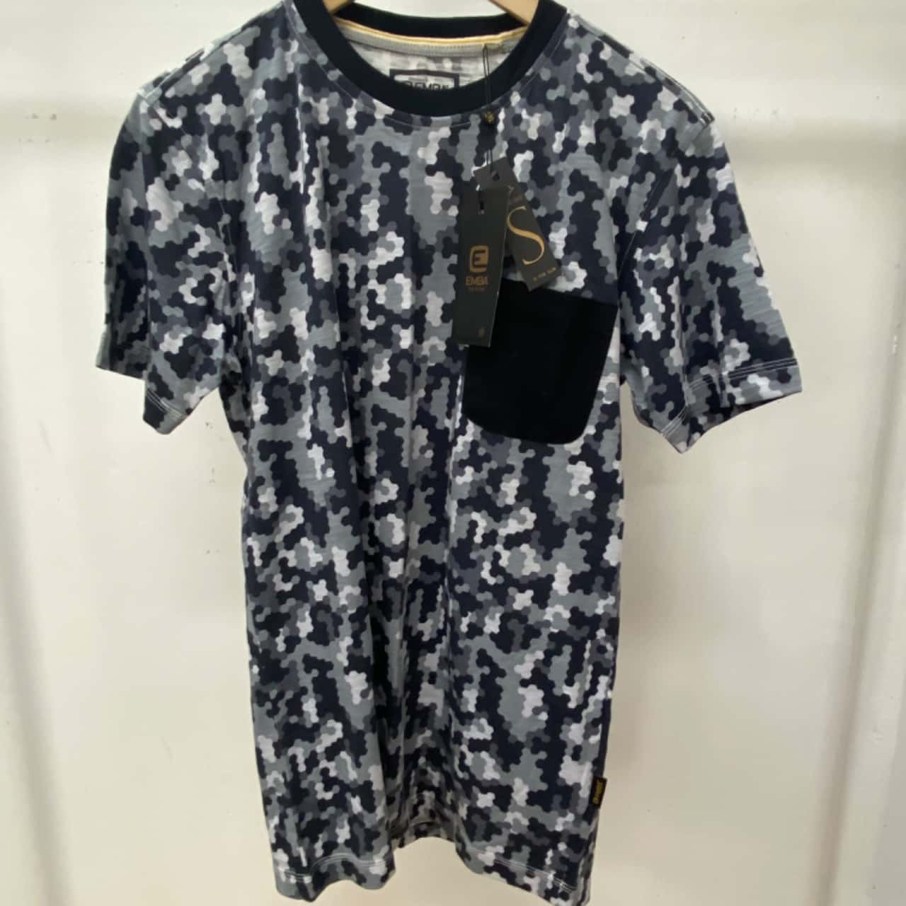 Mens Emba T-shirt Size M Black / Camouflage / Grey / White (s)