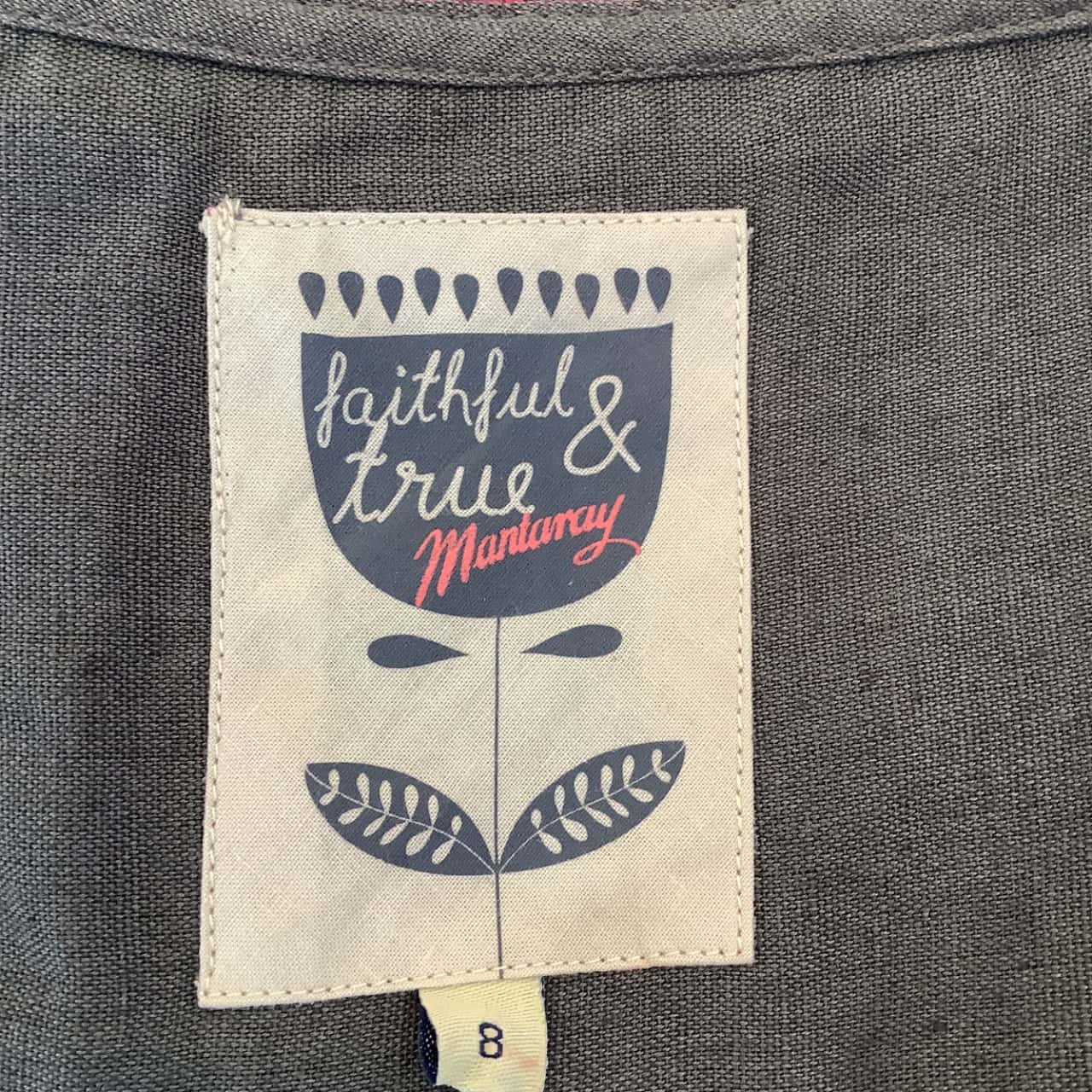 Faithful and True Womens AUS Size 6 Linen Blend Dress Grey