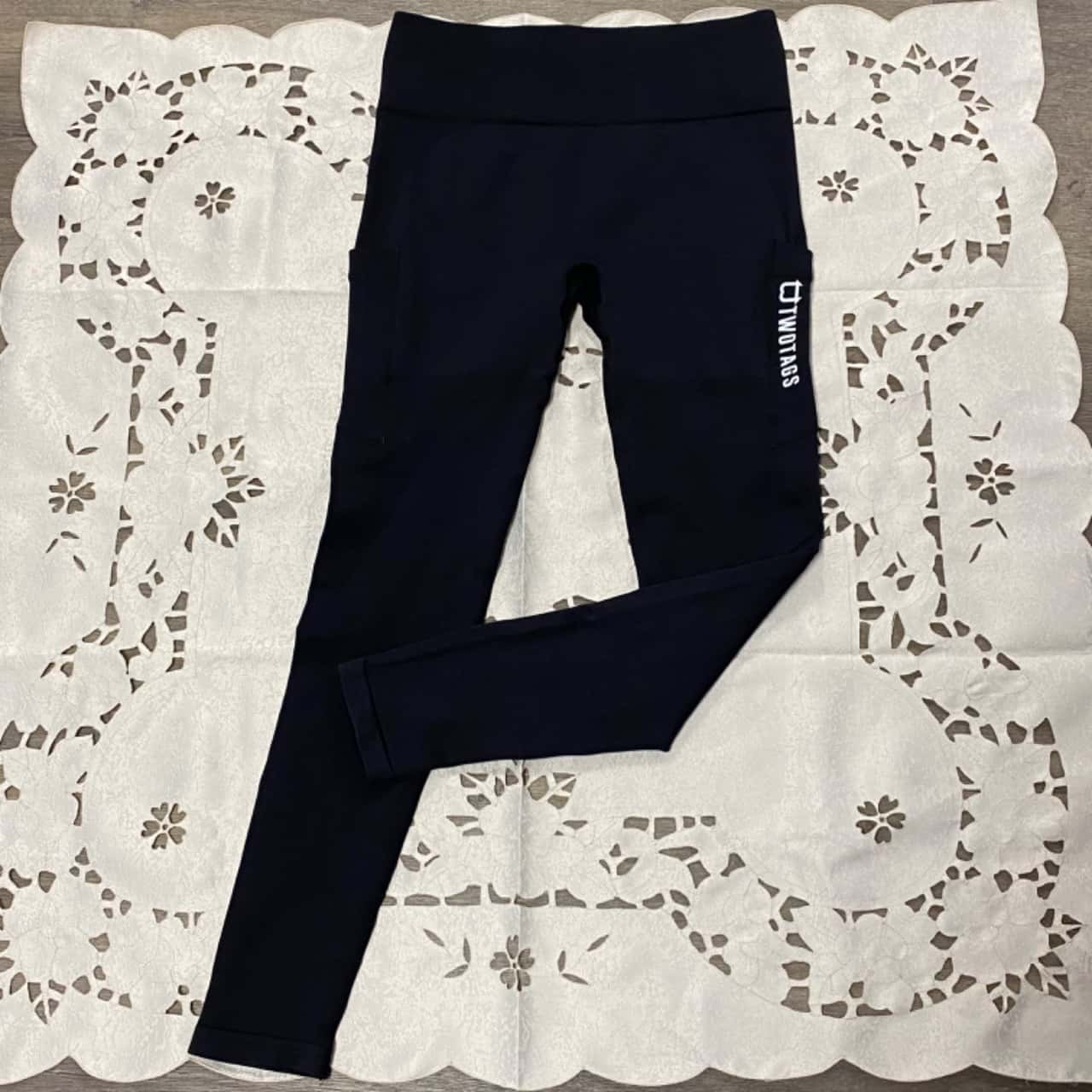 Twotags Womens Size L Leggings Black (s)