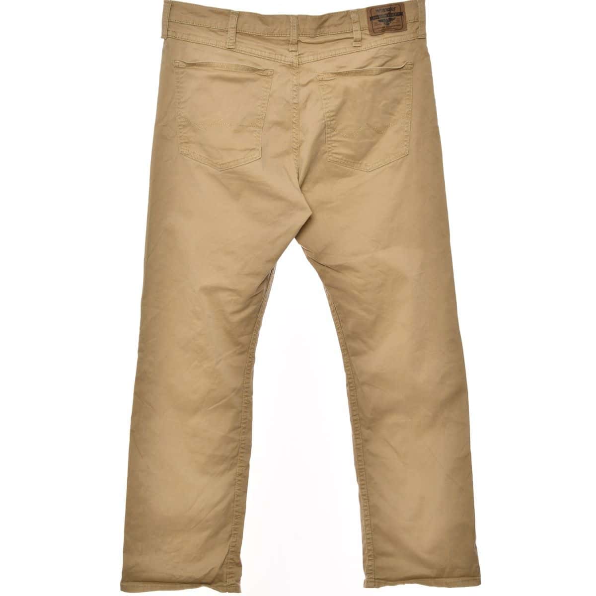 Wrangler Mens Size 34 Straight Fit Chinos Brown (s)