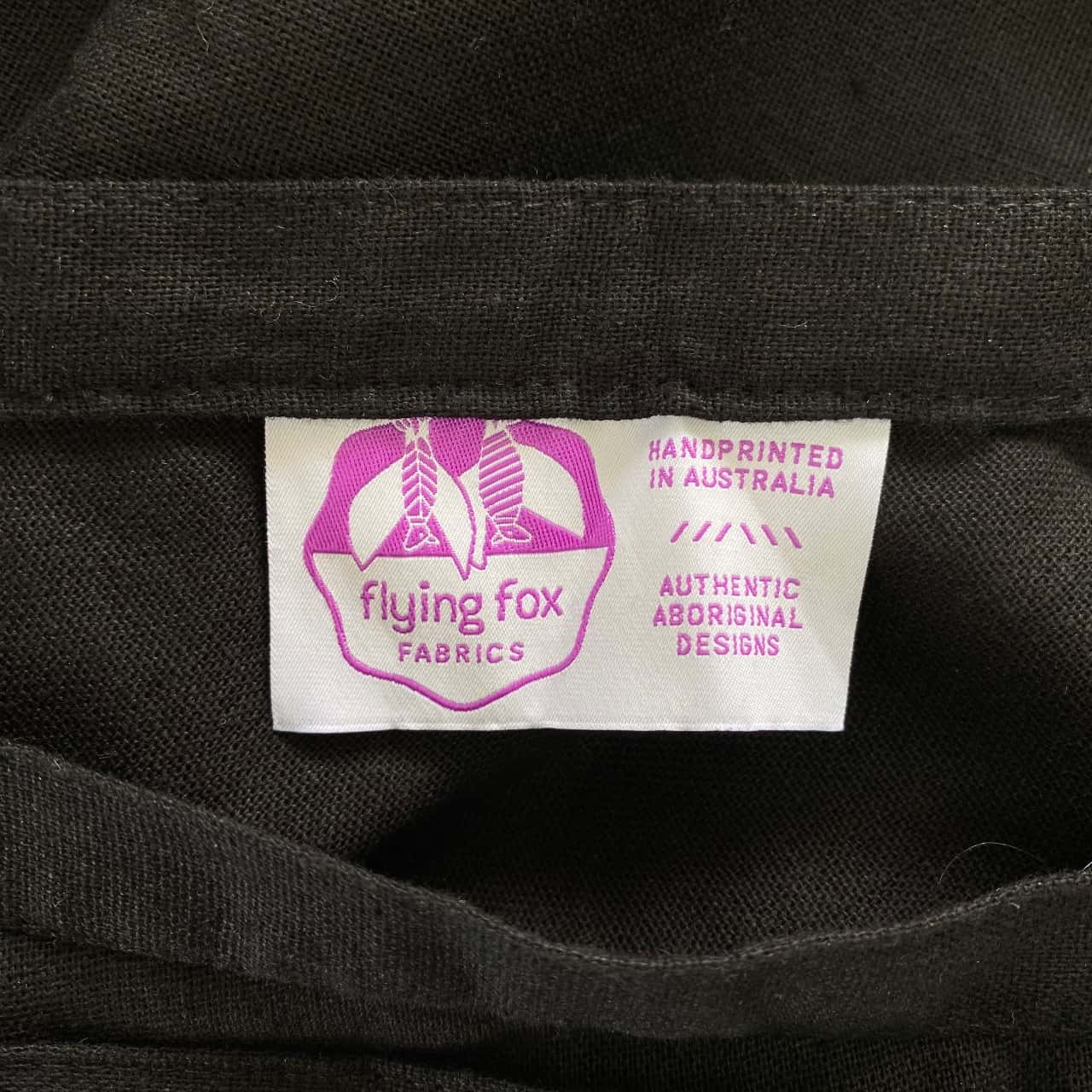 Flying Fox Handprinted In Australia Authentic Aboriginal Designs Black ...