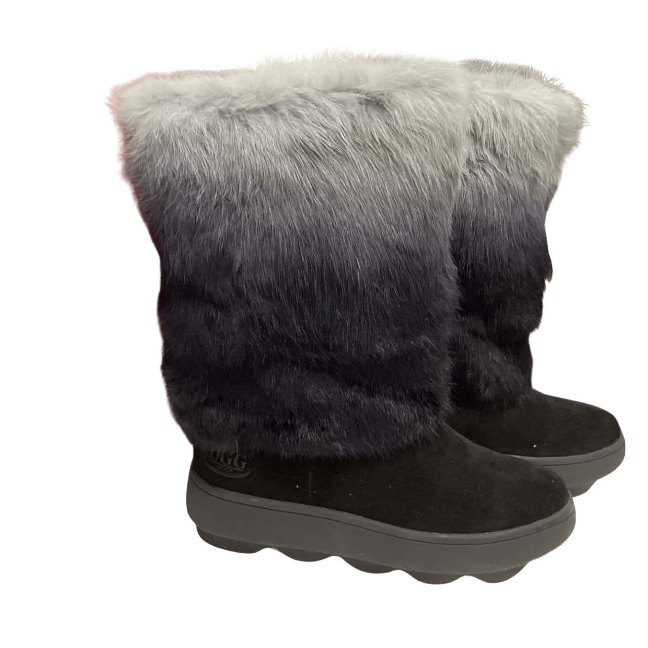 UGG Unisex black Nock fur boots | Size 6m 8w [H]