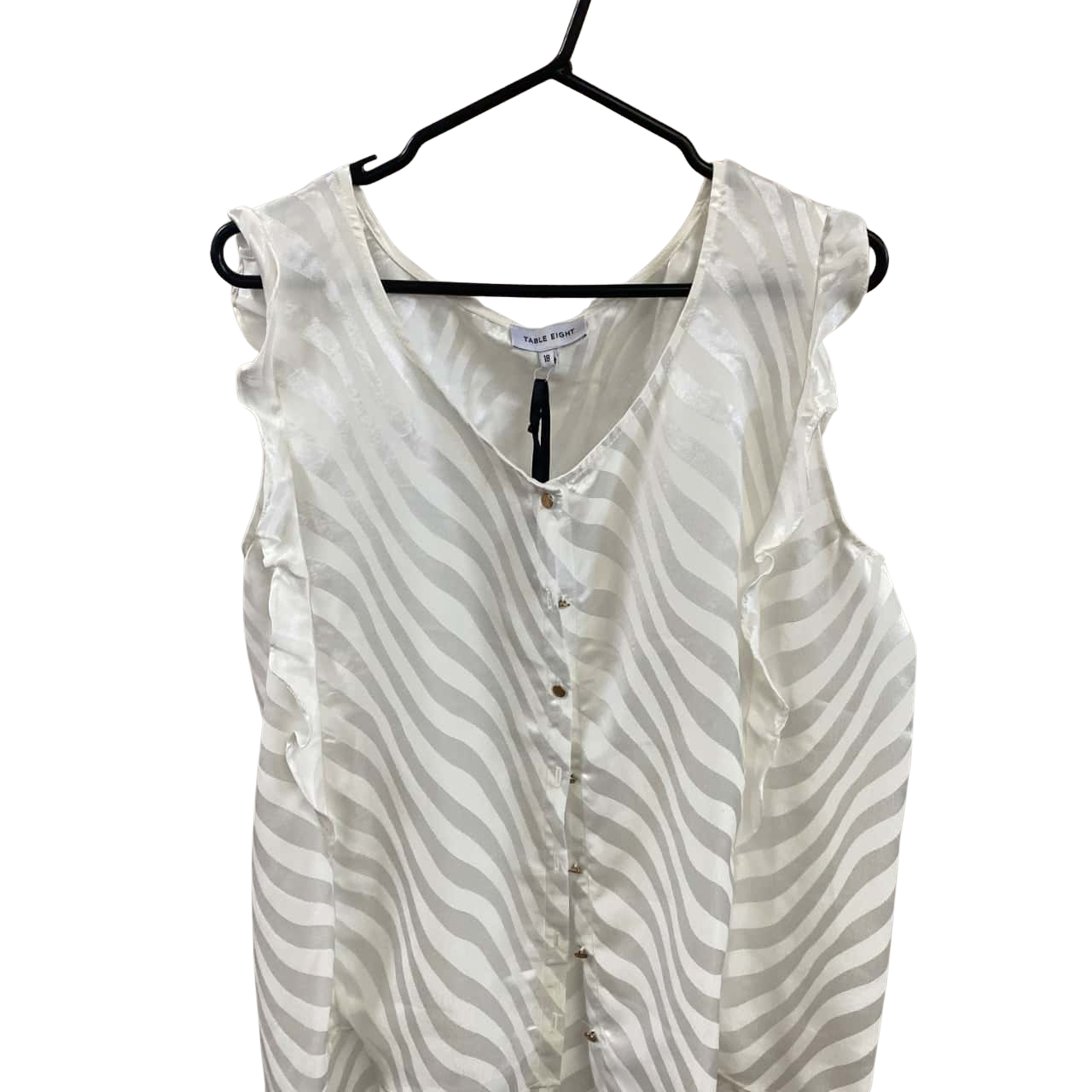 Table Eight Womens white leopard top
