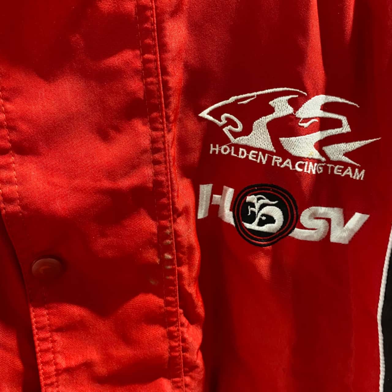 Mens Holden Racing Team Jacket Size M Front Zipper Red (s)