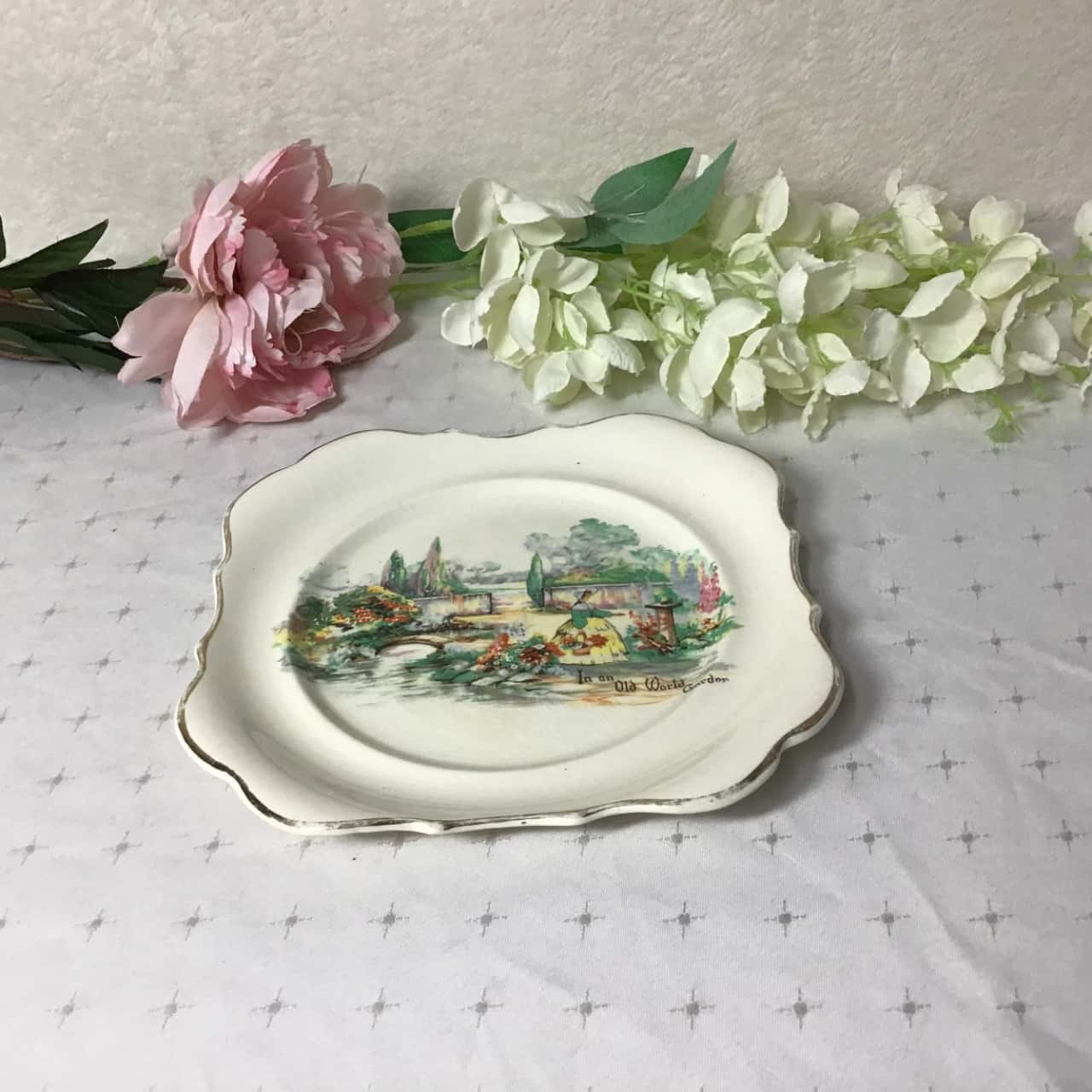 *REDUCED* Vintage Lancaster & Sandland Hanley “In an Old World Garden ...