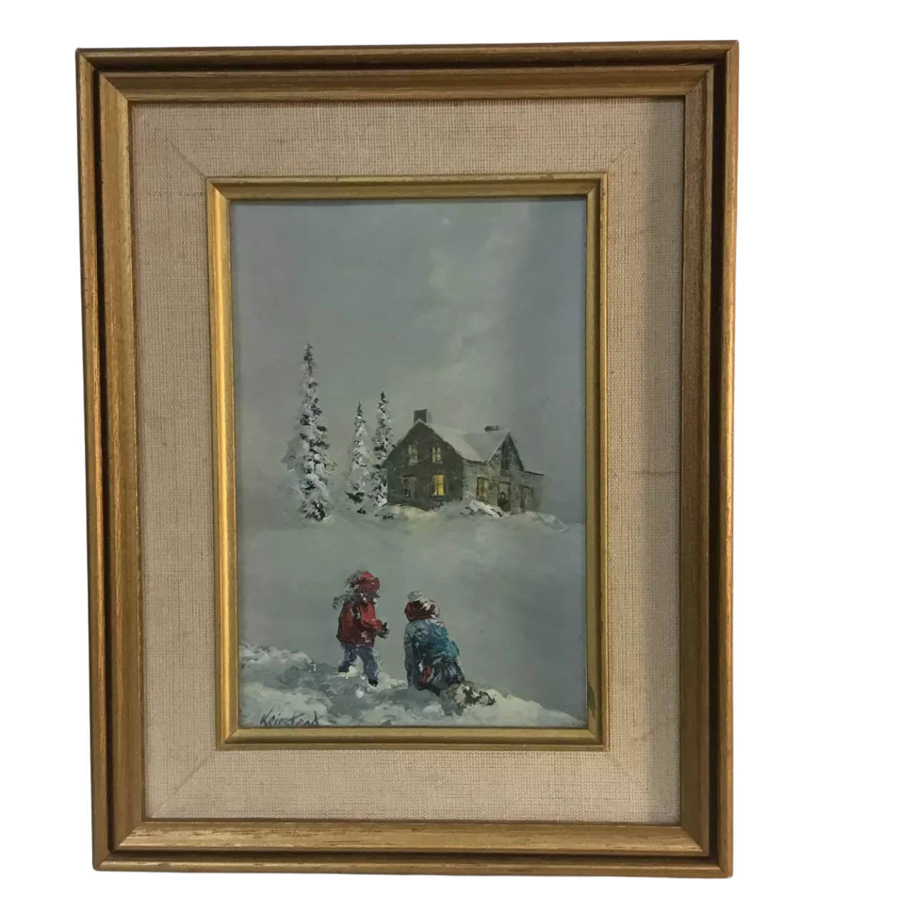 Keirstead Gallery Canada 1980 Supper Call Signed Painting Approx 20x ...