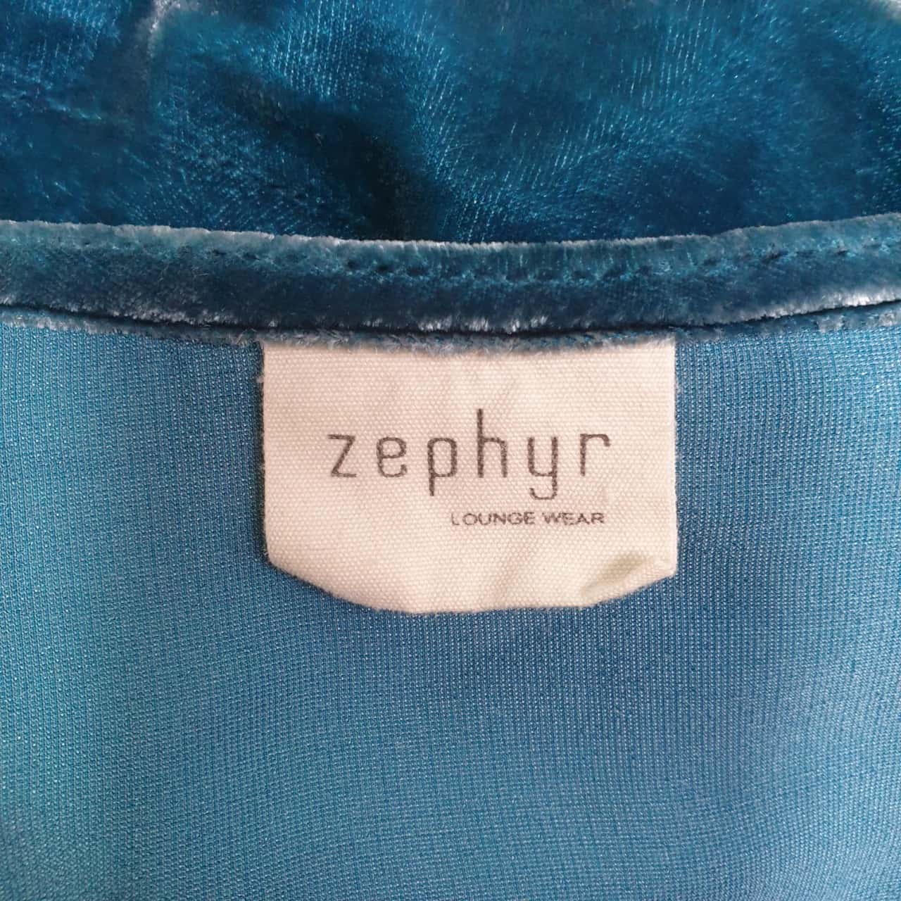 ZEPHYR Stunning Azure Blue Crushed Silk Velvet 3/4 Sleeve Top(s) - Used ...